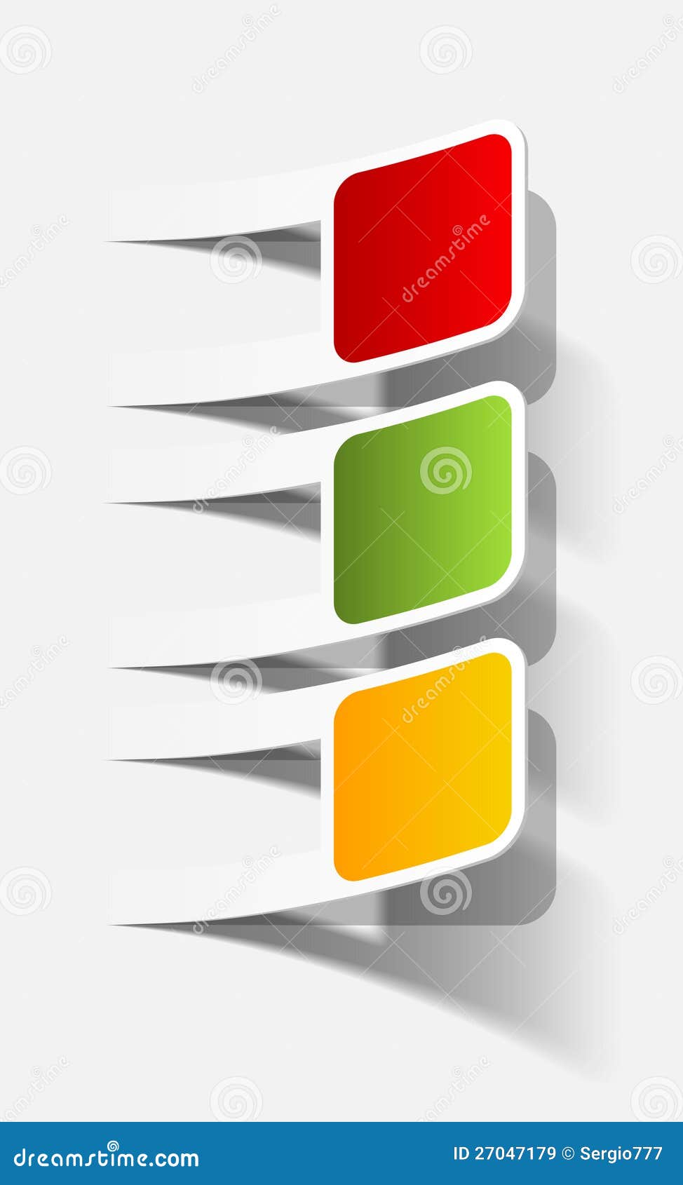 Traffic Lights in the Form of a Sticker Stock Vector - Illustration of ...