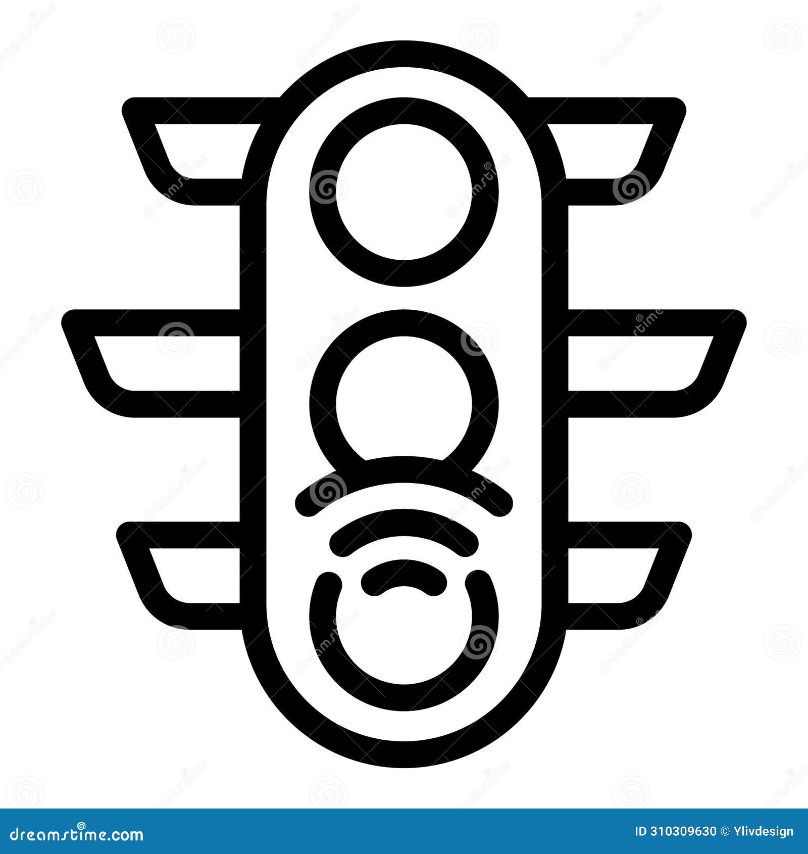 Traffic Lights Icon Outline Vector. Road Streetlight Stock Vector ...