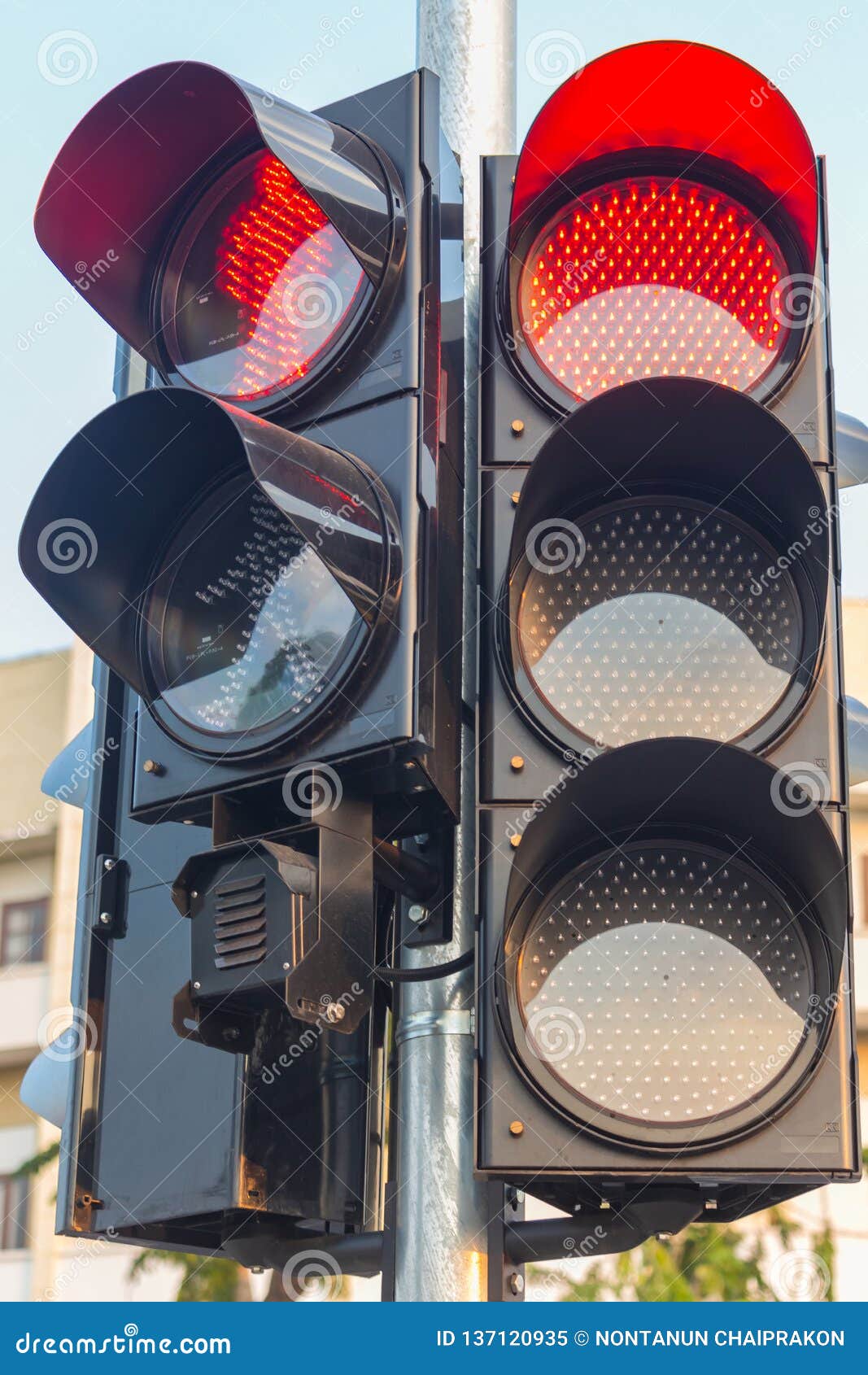 Traffic Lights at the Intersection of Gujrat City Stock Image - Image ...
