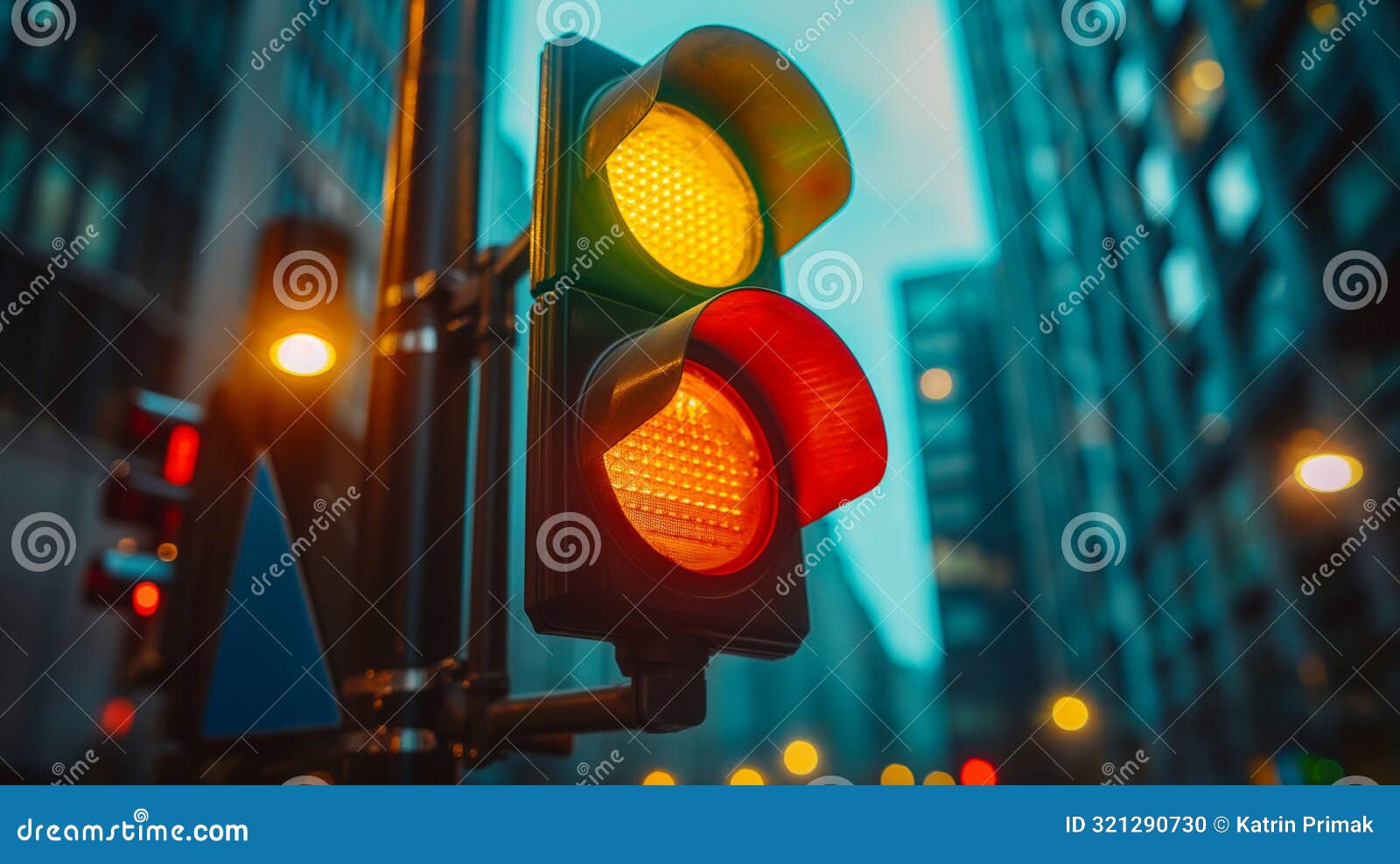 Traffic Lights at an Intersection, Traffic Control and Traffic Safety ...
