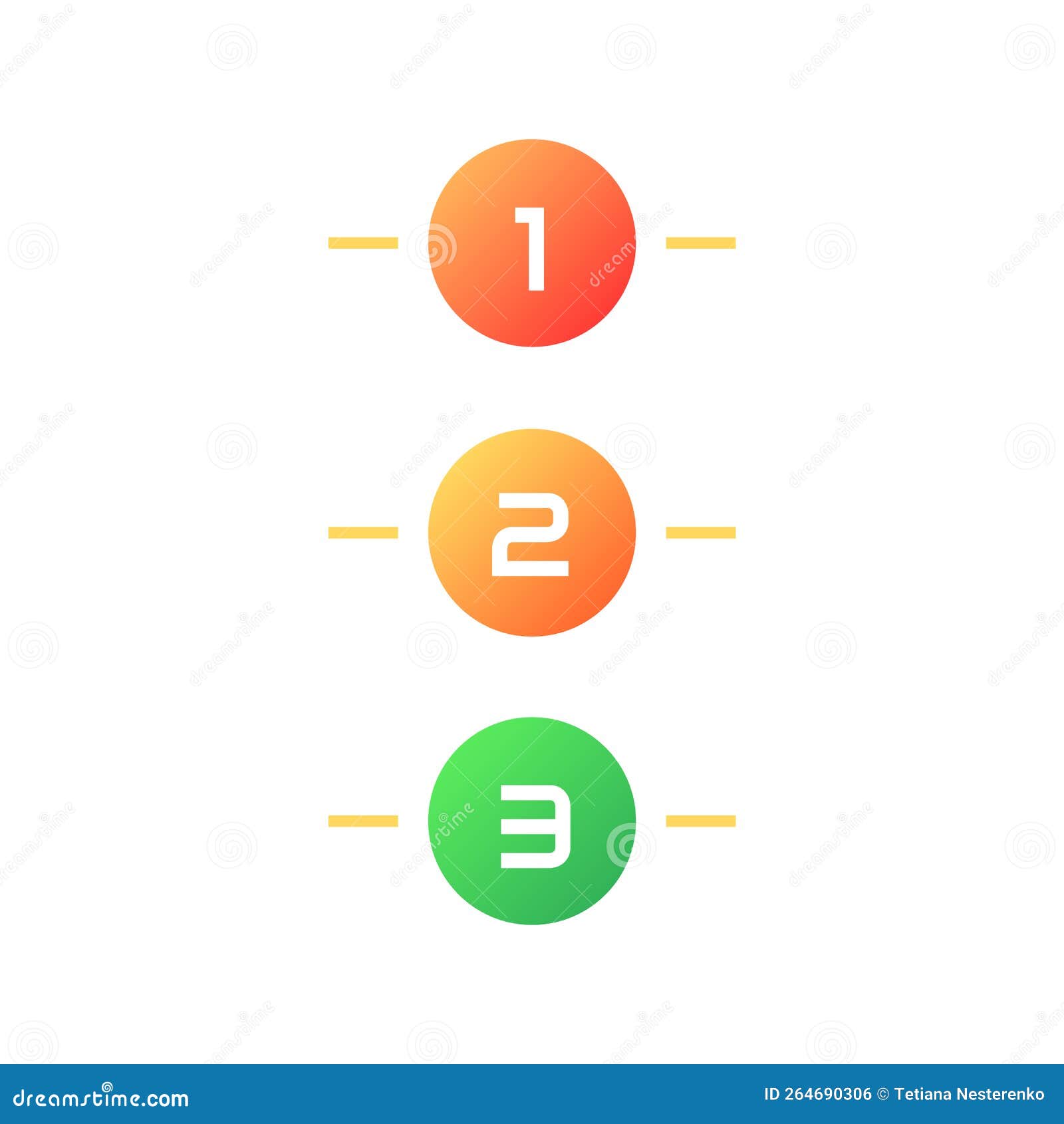 Traffic Lights with Numbers Brochure Element Design Stock Vector ...