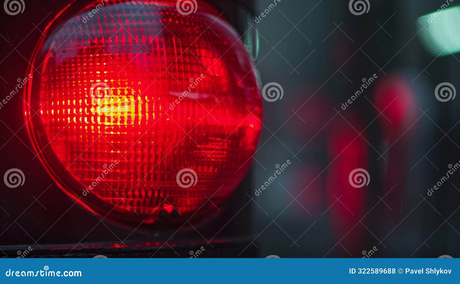 Traffic Lights Over Urban Intersection. Red Light Stock Photo - Image ...