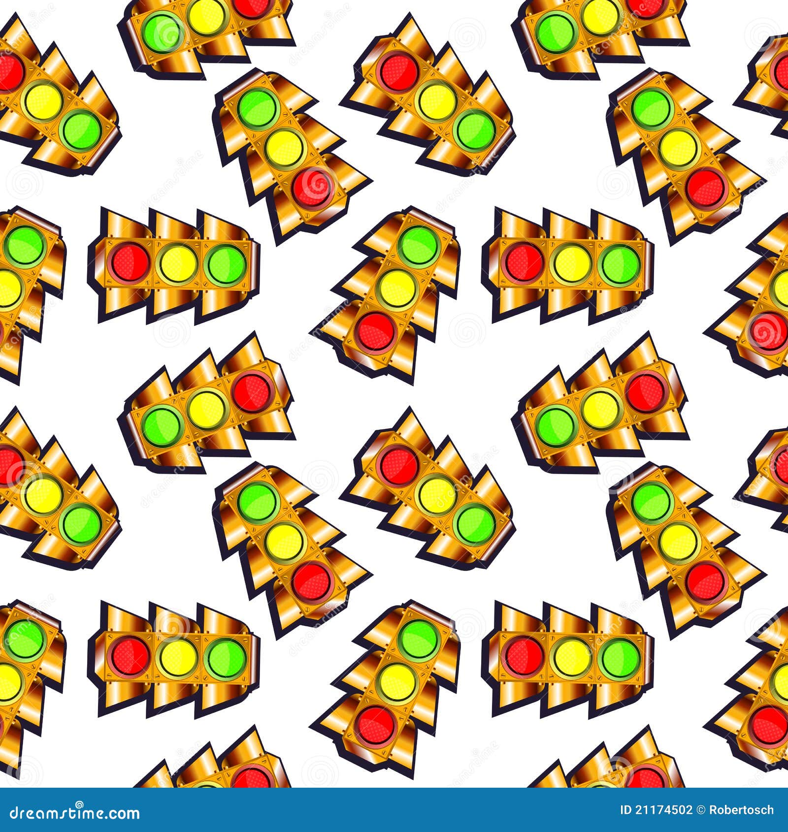 Traffic lights pattern stock vector. Illustration of drawing - 21174502