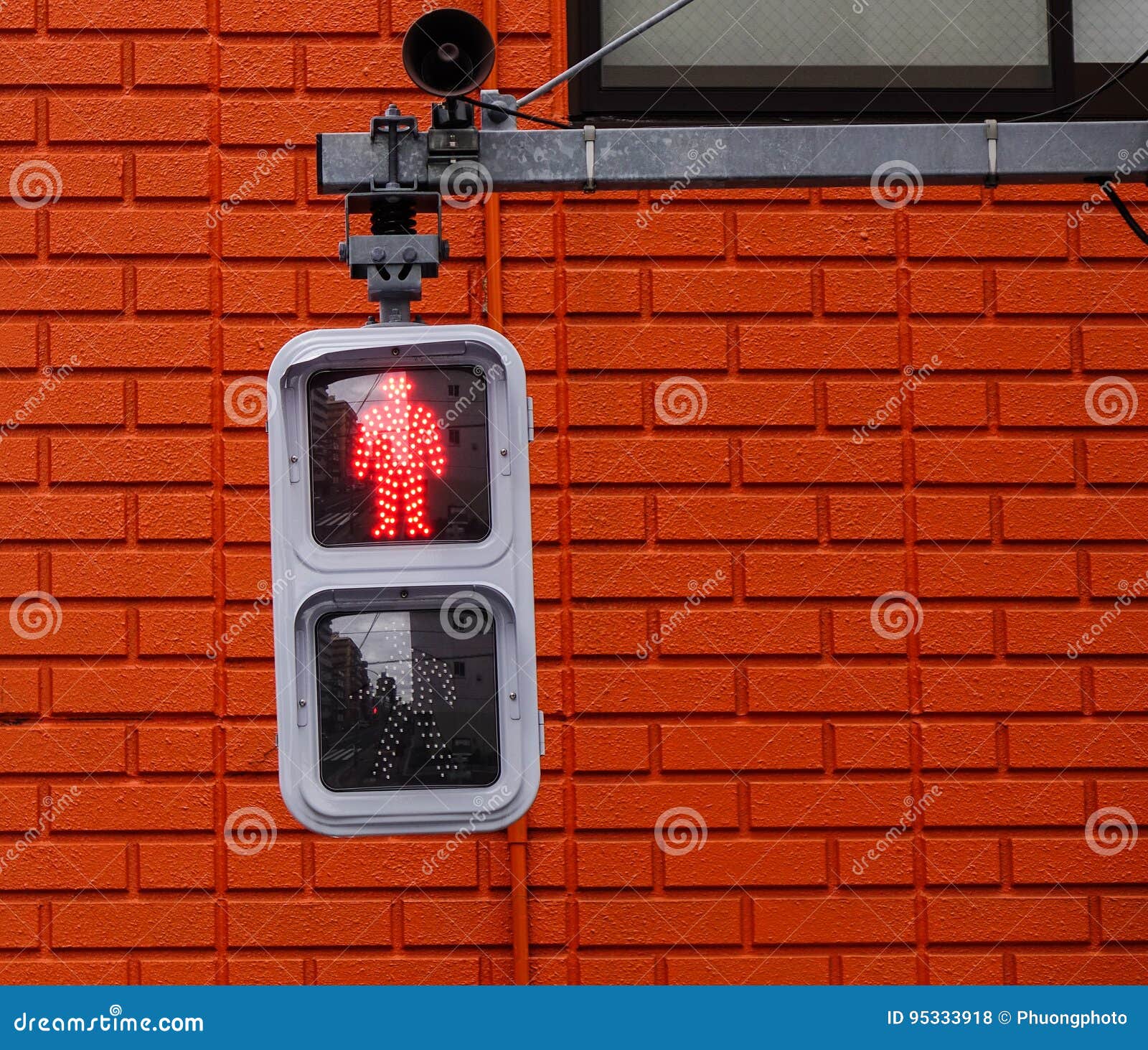 Traffic Lights for Pedestrian Showing the Red Stock Photo - Image of ...