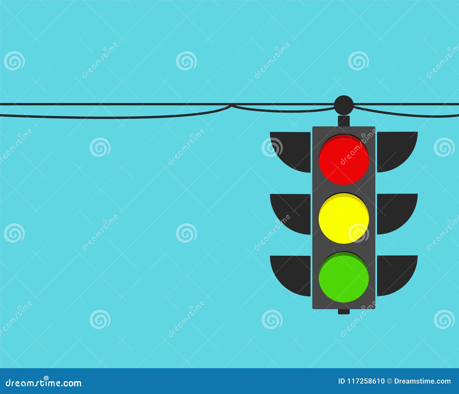 Traffic Lights and Place for Text. Stock Vector - Illustration of ...