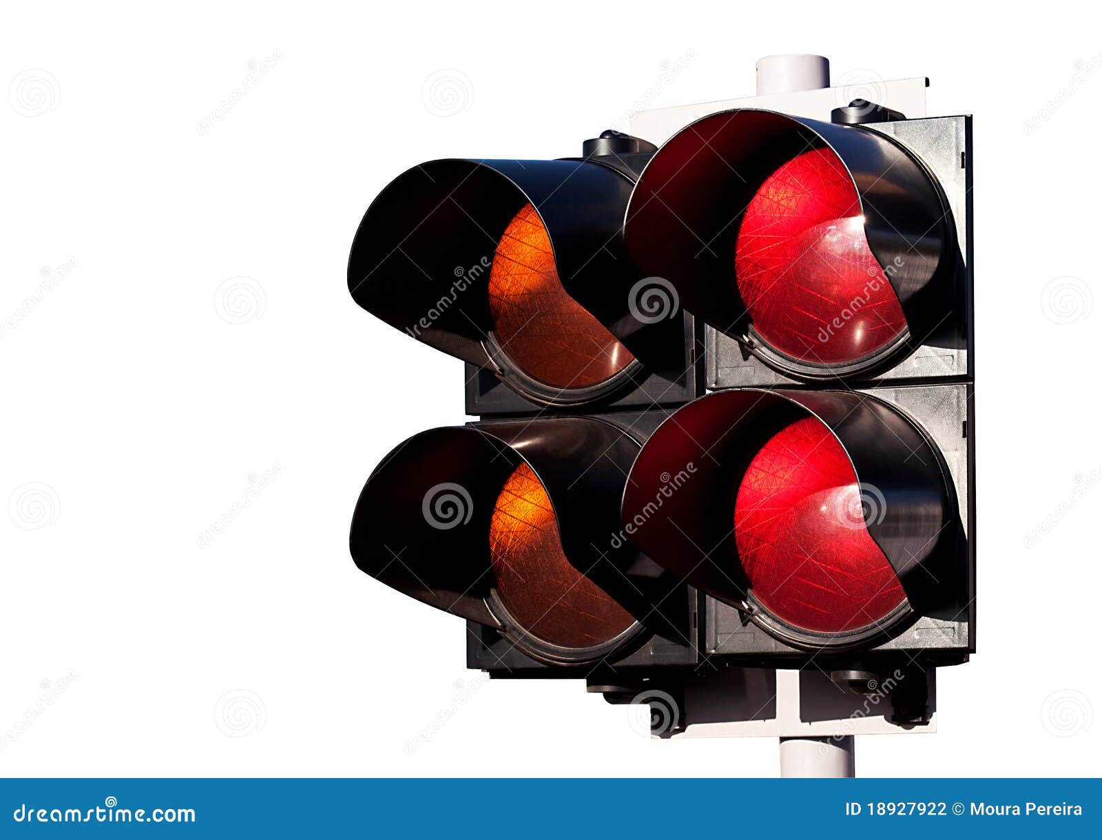 Traffic Lights of Racing on White Stock Photo - Image of amber, dual ...