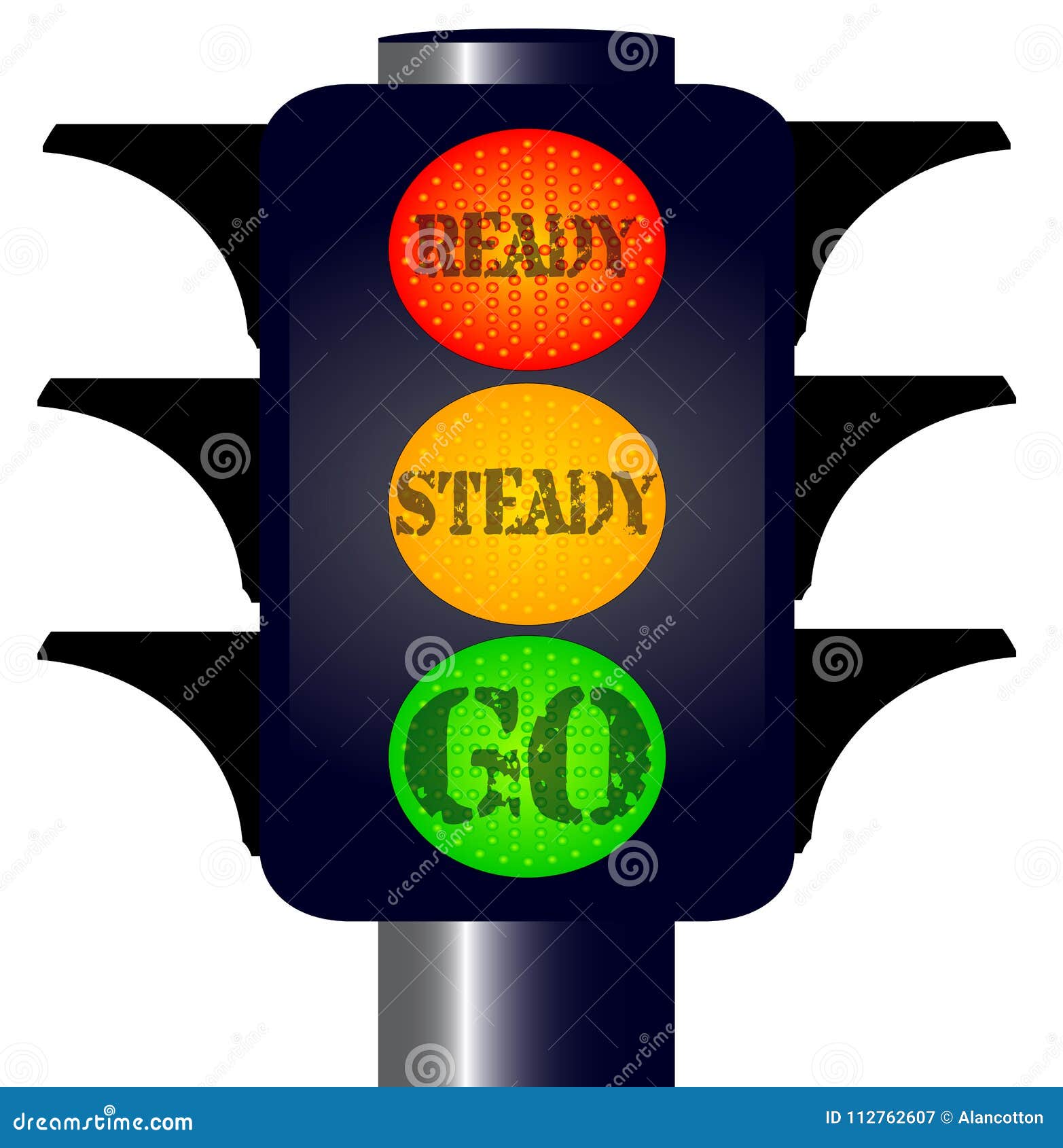 Ready Steady Go Traffic Lights Stock Vector - Illustration of signals ...