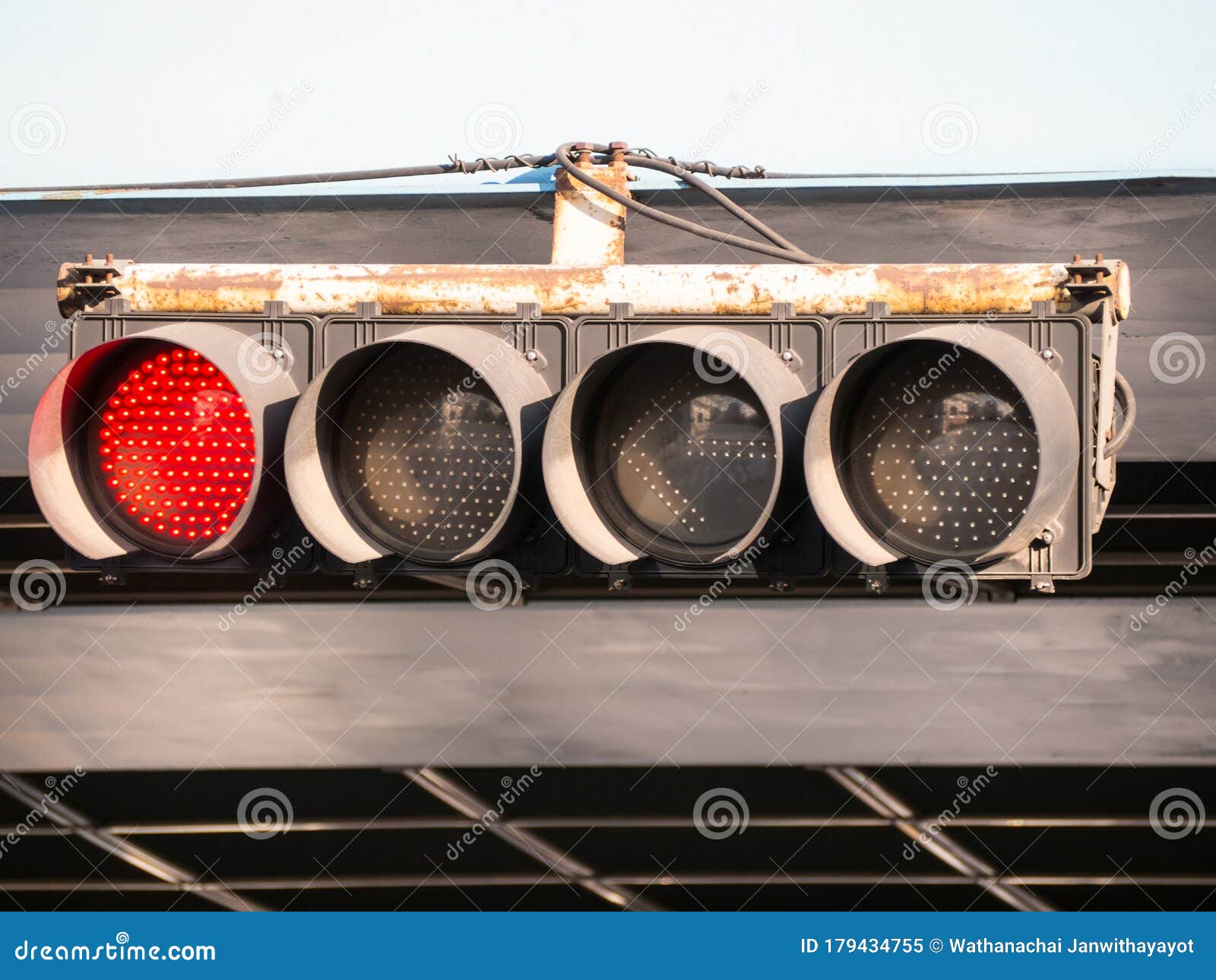 Traffic Lights on Crossroad in City Stock Image - Image of city ...