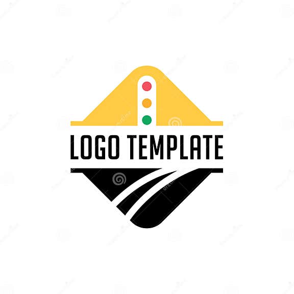 Traffic Lights or Road Logo Template Stock Illustration - Illustration ...