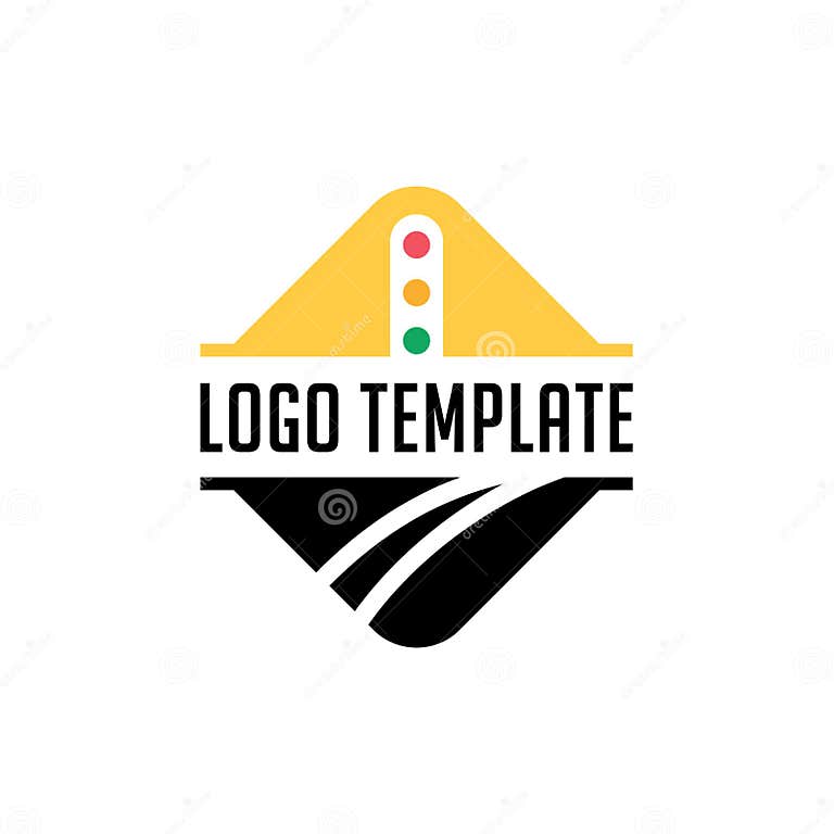 Traffic Lights or Road Logo Template Stock Illustration - Illustration ...