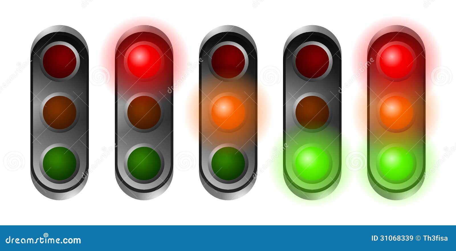 Traffic lights stock illustration. Illustration of crossroad - 31068339