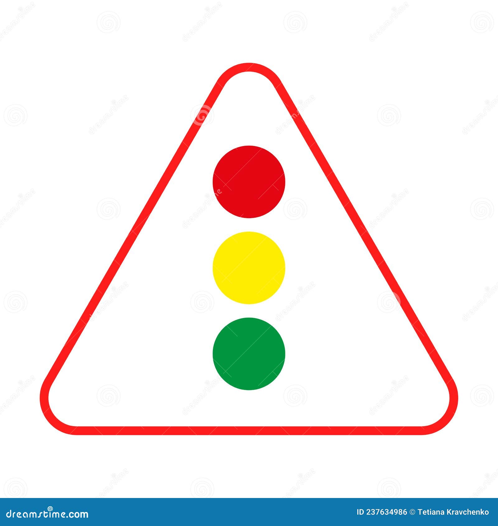 Traffic Lights Sign. Triangular Road Symbol. Attention Element ...