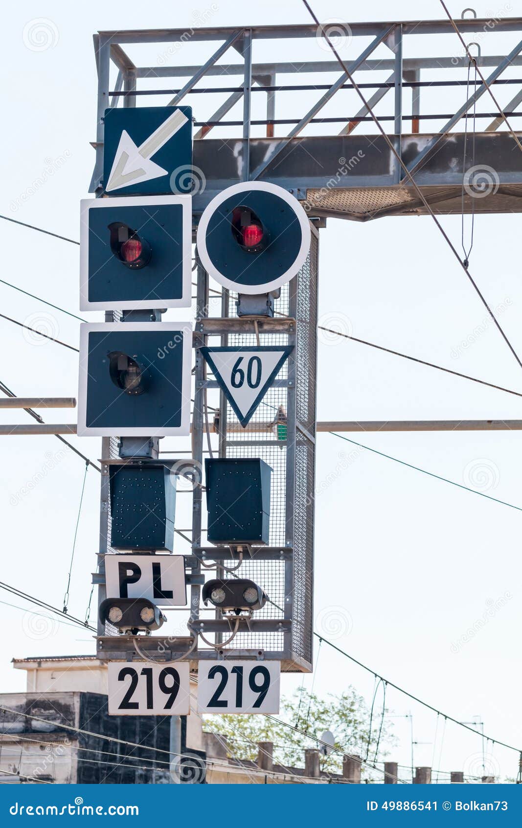 Traffic Lights in the Train Station Stock Image - Image of outdoor ...