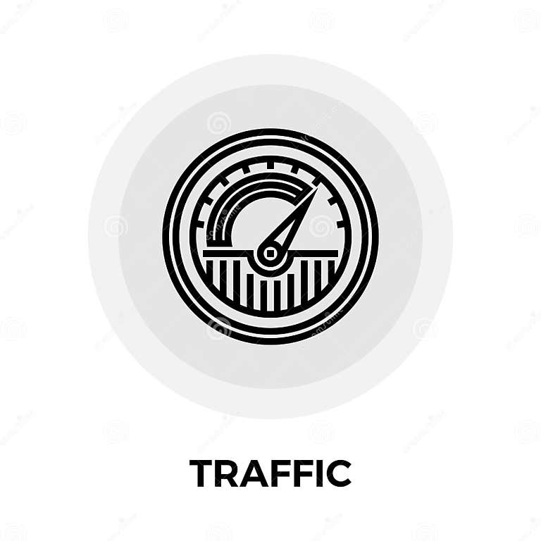 Traffic Line Icon stock vector. Illustration of indicator - 89294828