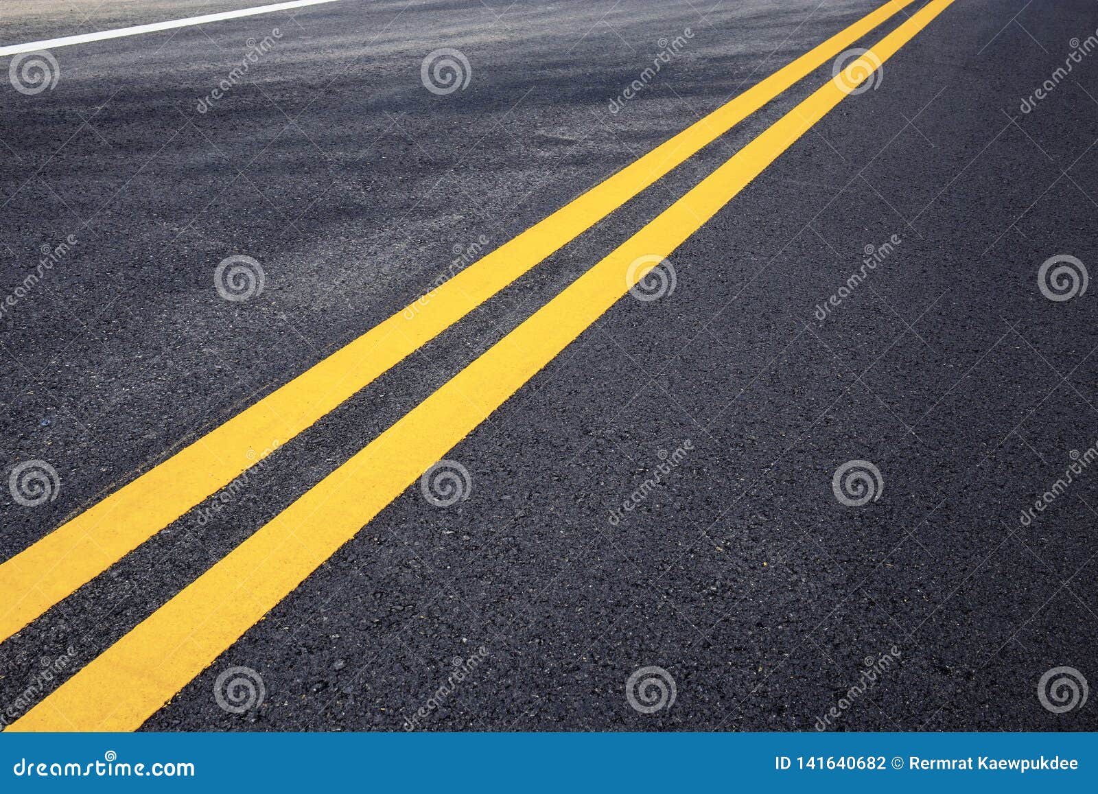 Traffic Line of Yellow on Street Stock Photo - Image of track, view ...