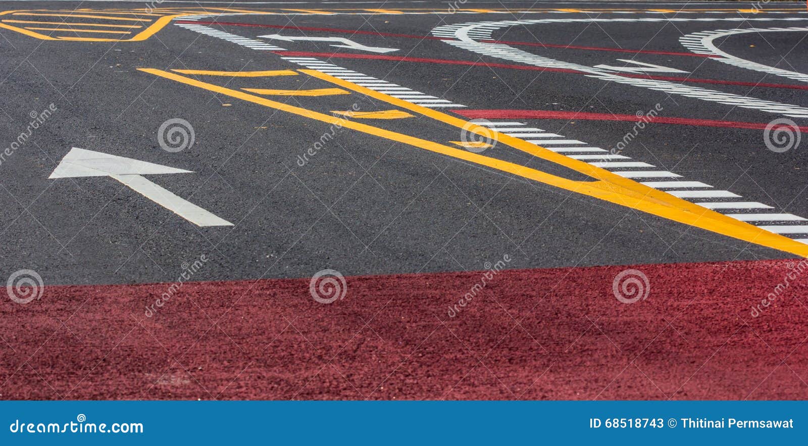 Traffic lines. stock image. Image of concrete, paint - 68518743