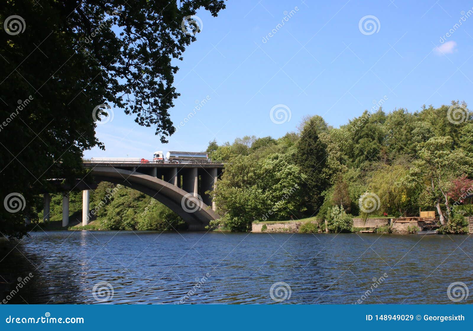 Traffic on M6 Bridge Over River Lune at Halton Editorial Stock Image ...