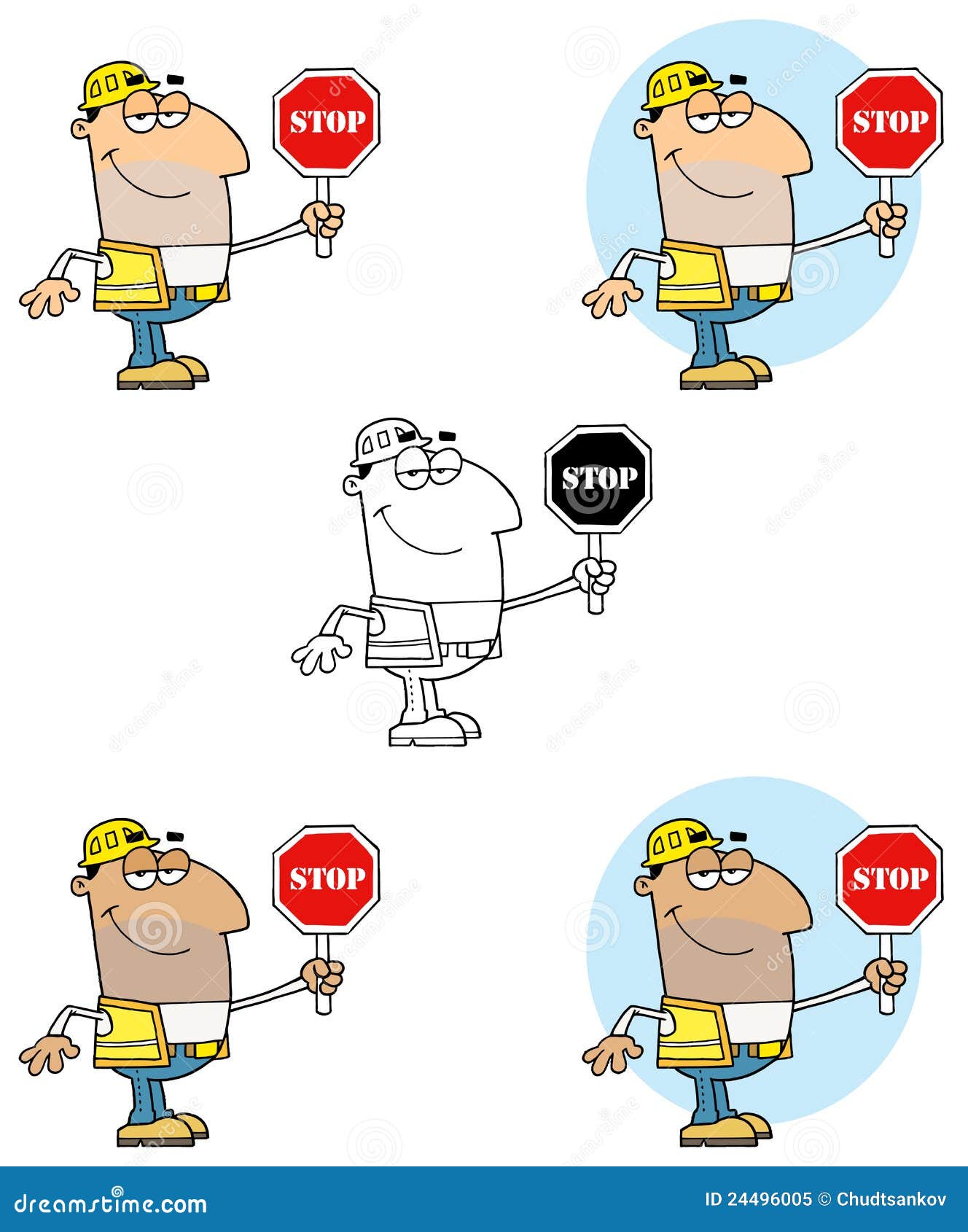 Male Traffic Officer In Uniform Collection, Policeman Standing At ...