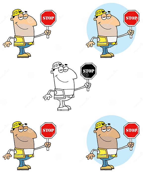 Traffic man collection stock vector. Illustration of vector - 24496005