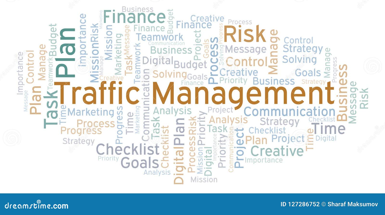 Traffic Management Word Cloud, Made with Text only. Stock Illustration ...