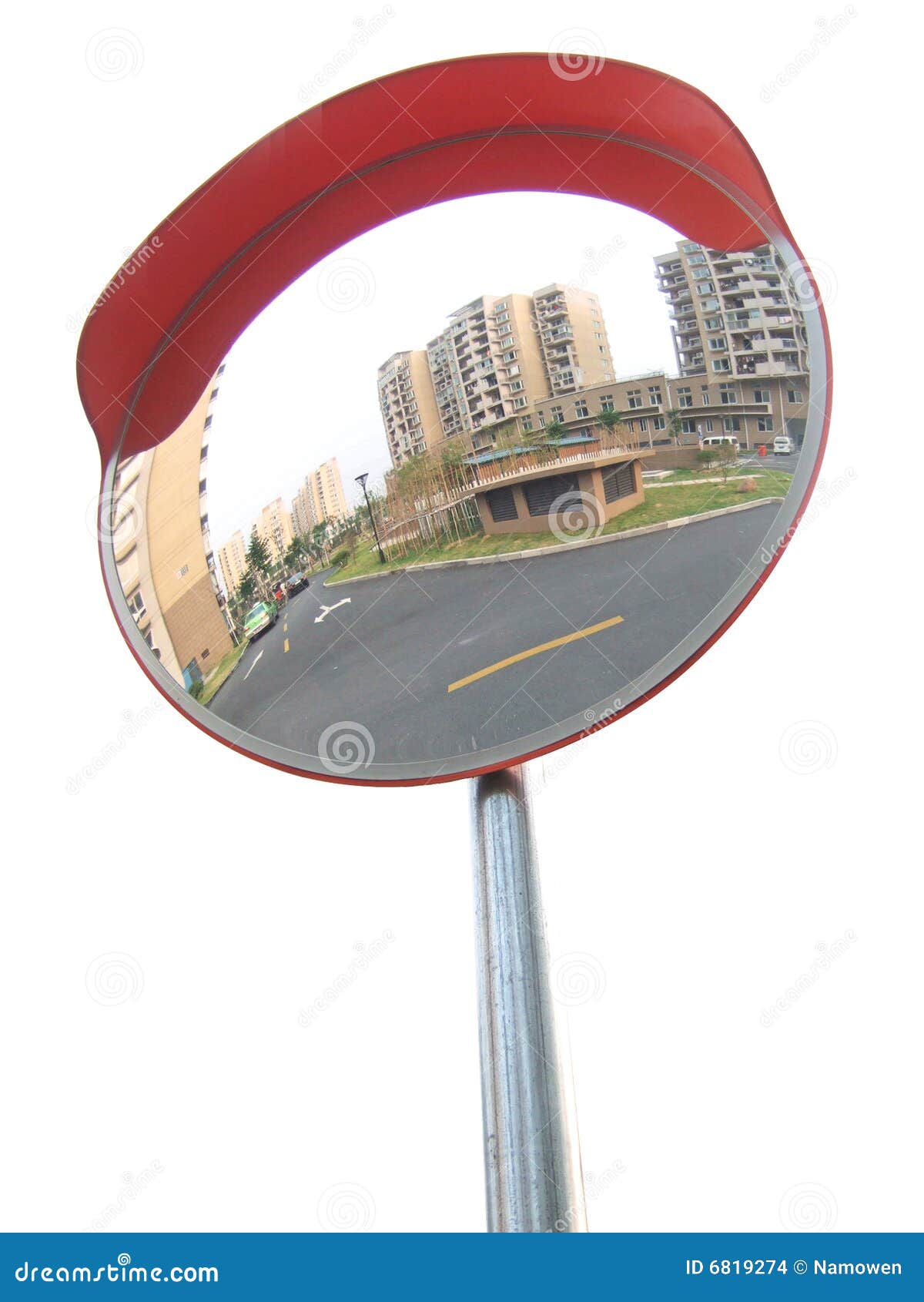 Traffic mirror stock photo. Image of meadow, asia, rain - 6819274