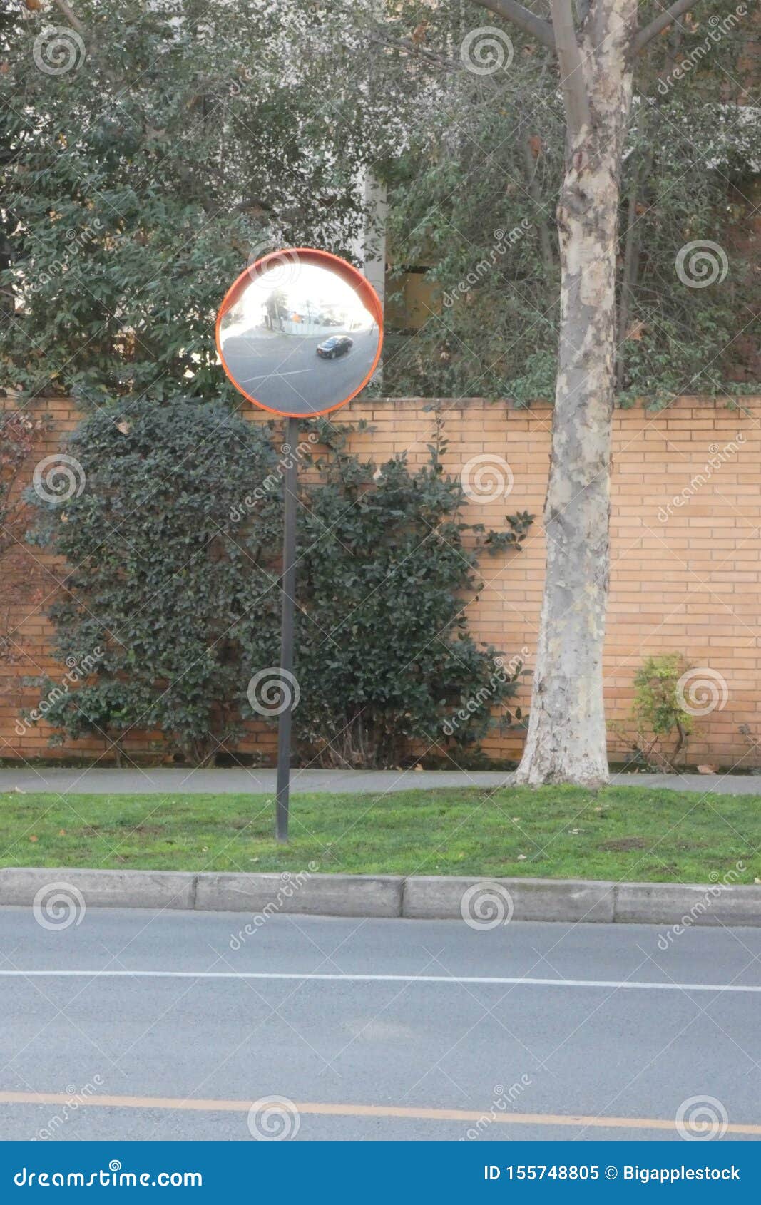 Traffic Mirror stock image. Image of chile, traffic - 155748805