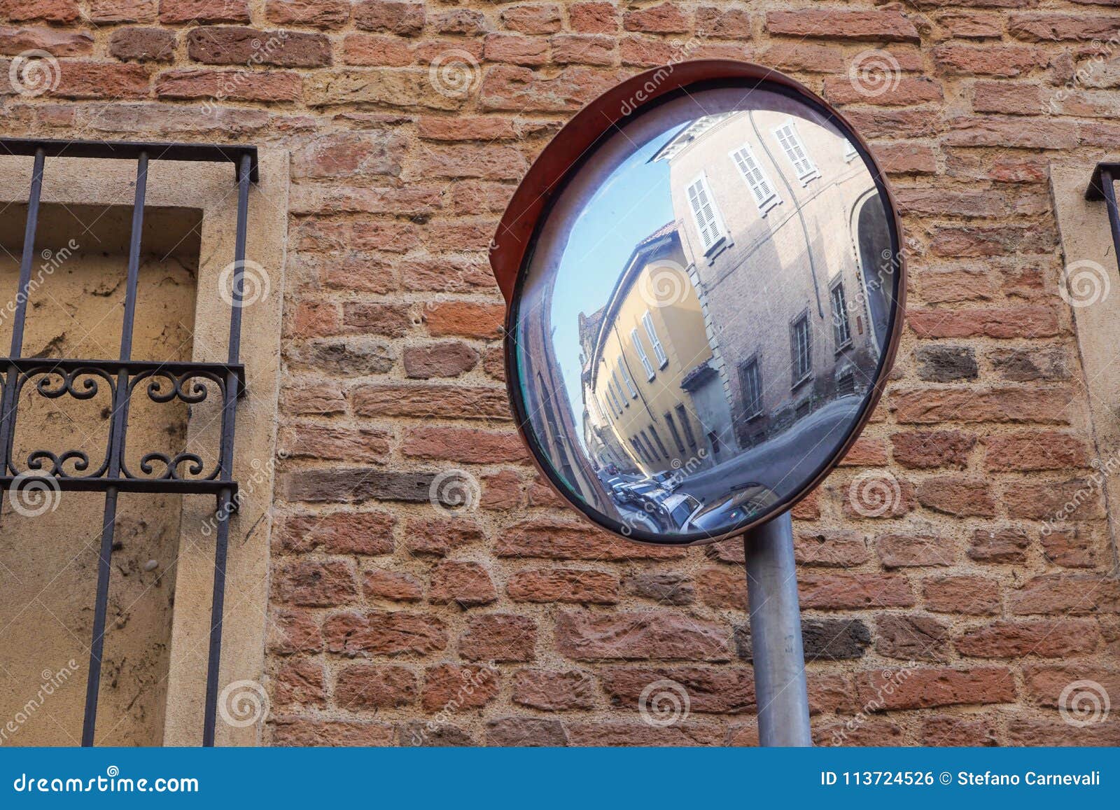Traffic Mirror, Mirror of Spherical Type Reflecting the Cross for ...