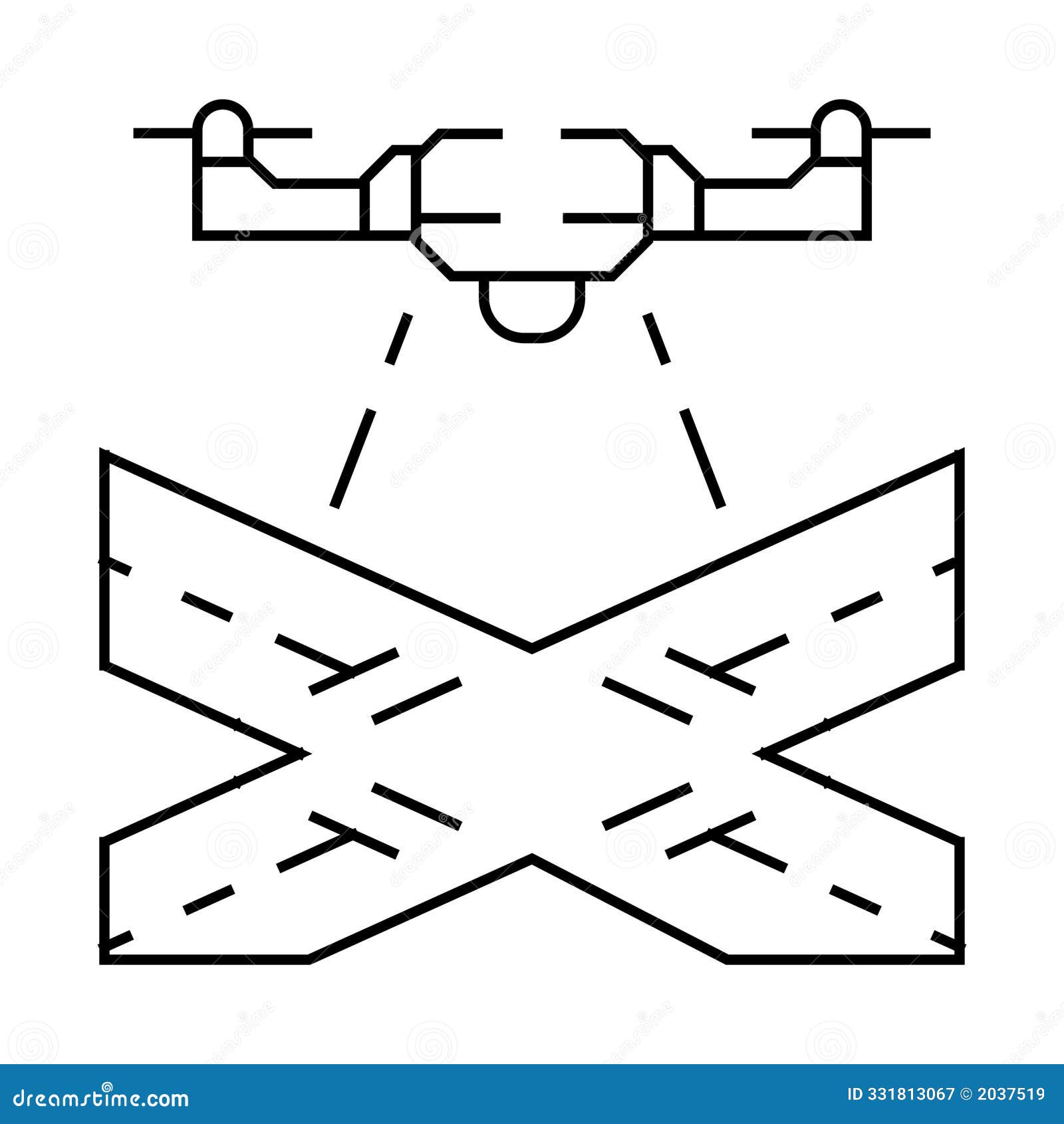 Traffic Monitoring Drone Line Icon Vector Illustration Stock Vector ... Traffic Monitoring Drone Line Icon Vector Illustration Stock Vector ...