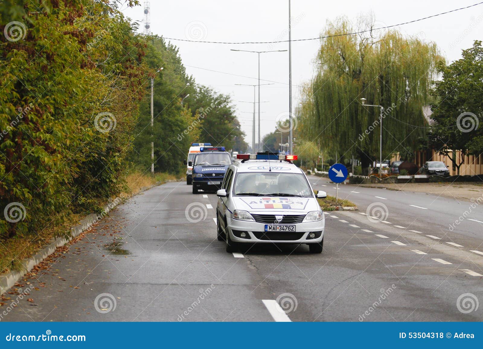 Police Car Escorting an Ambulance To an Accident Editorial Stock Photo ...