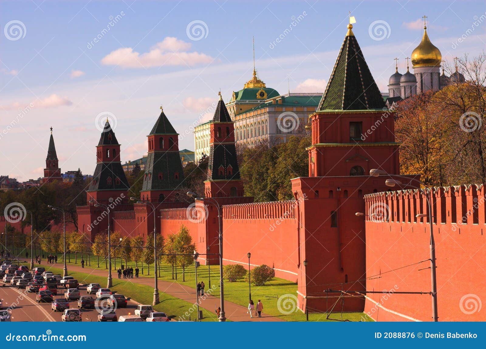 Traffic near Kremlin wall, stock photo. Image of pozharsky - 2088876