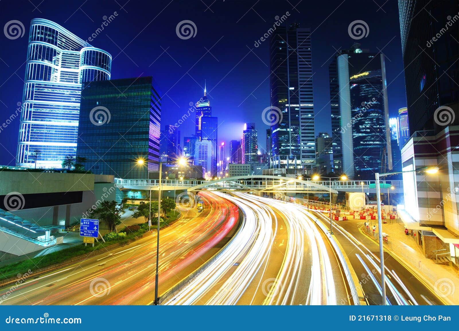 Traffic at night stock photo. Image of cityscape, blue - 21671318