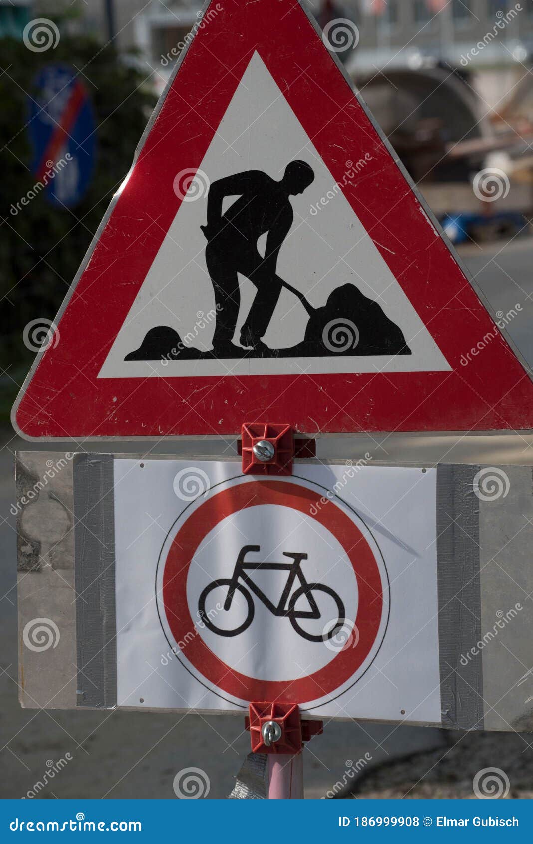 Traffic Obstruction on the Cycle Path Stock Photo - Image of ...