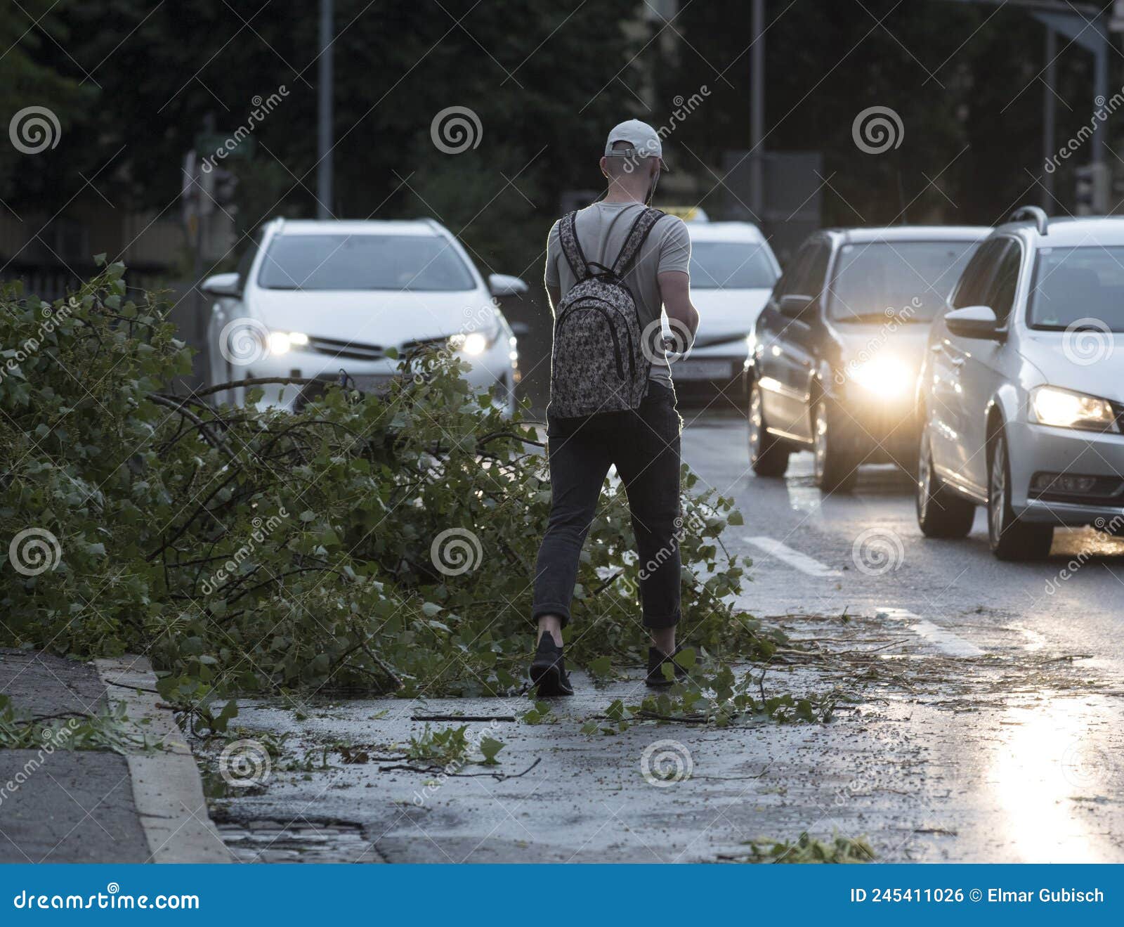 Traffic Obstruction Due To Storms Editorial Photo - Image of protection ...