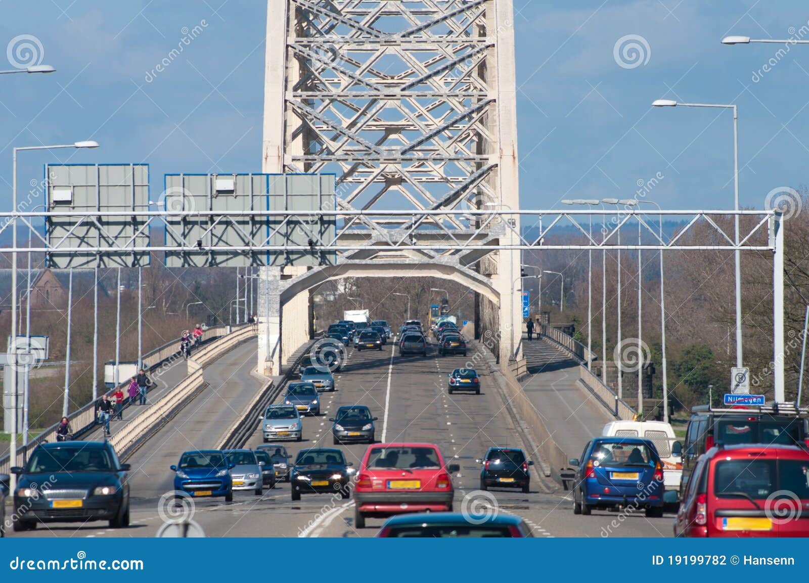 Traffic over a bridge stock photo. Image of global, rush - 19199782