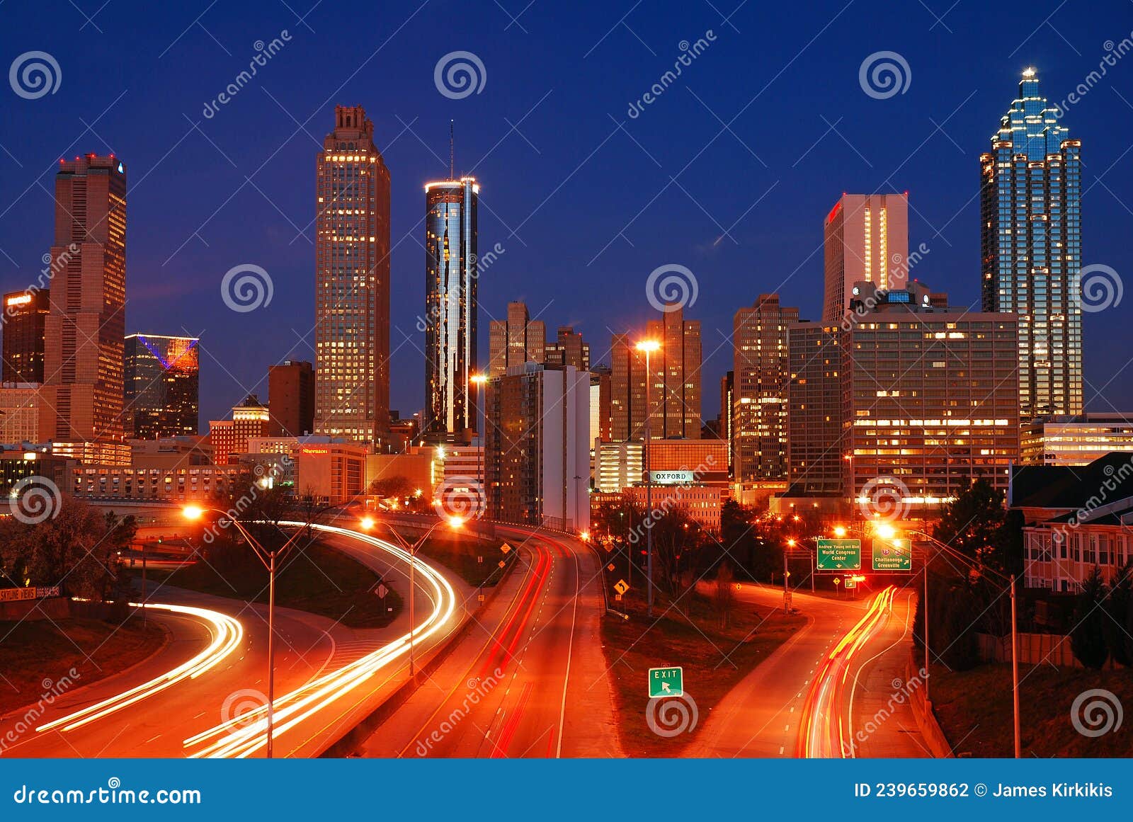 Traffic Patterns Emerge during Rush Hour in Atlanta Editorial ...