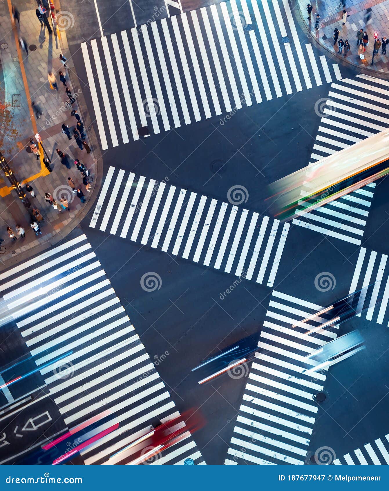 Traffic and People Cross a Busy Intersection in Ginza Editorial ...