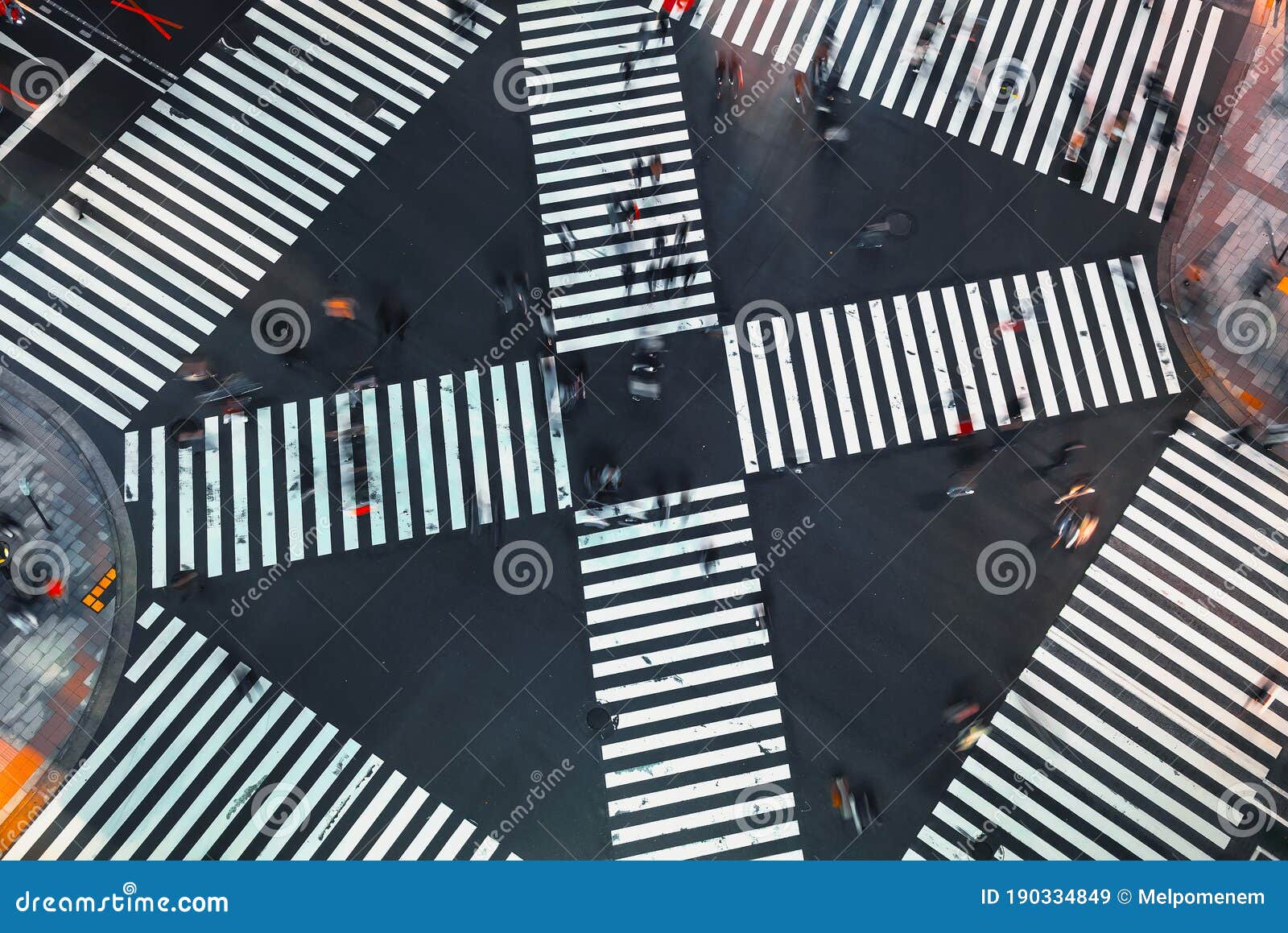 Traffic and People Cross a Busy Intersection in Ginza Stock Image ...
