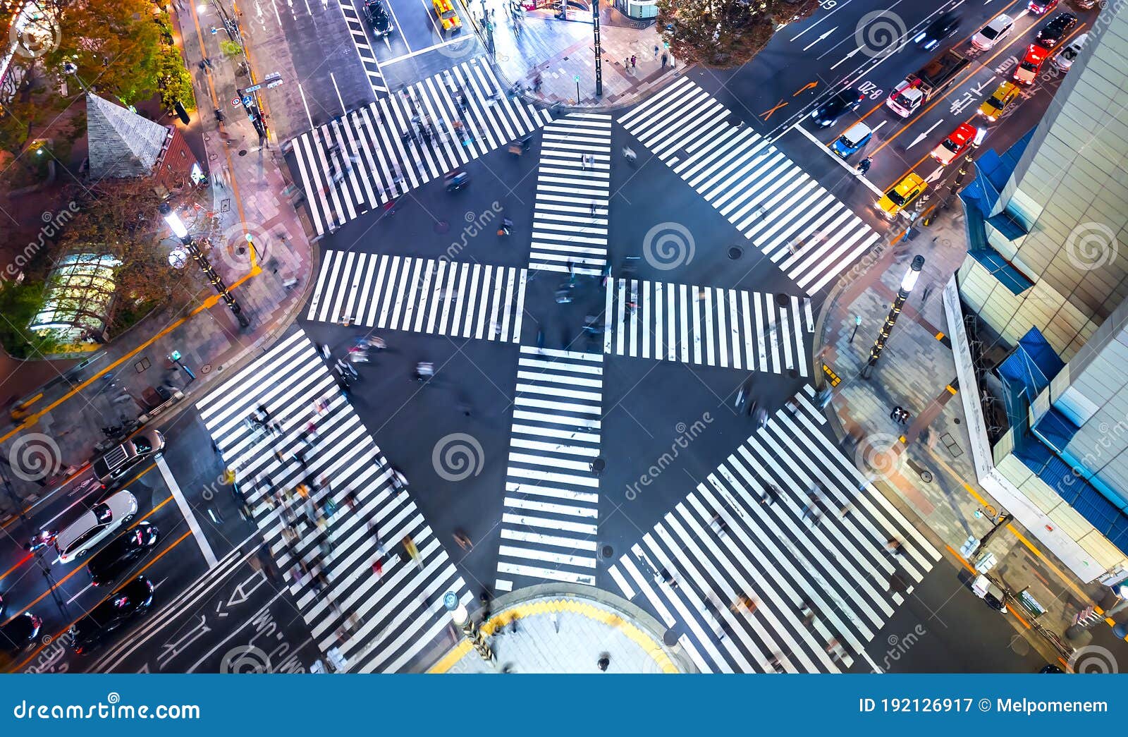 Traffic and People Cross a Busy Intersection in Ginza Stock Image ...
