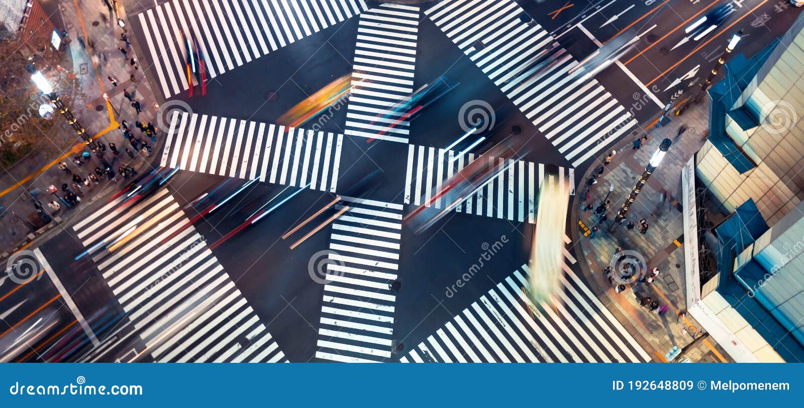 Traffic and People Cross a Busy Intersection in Ginza Stock Image ...