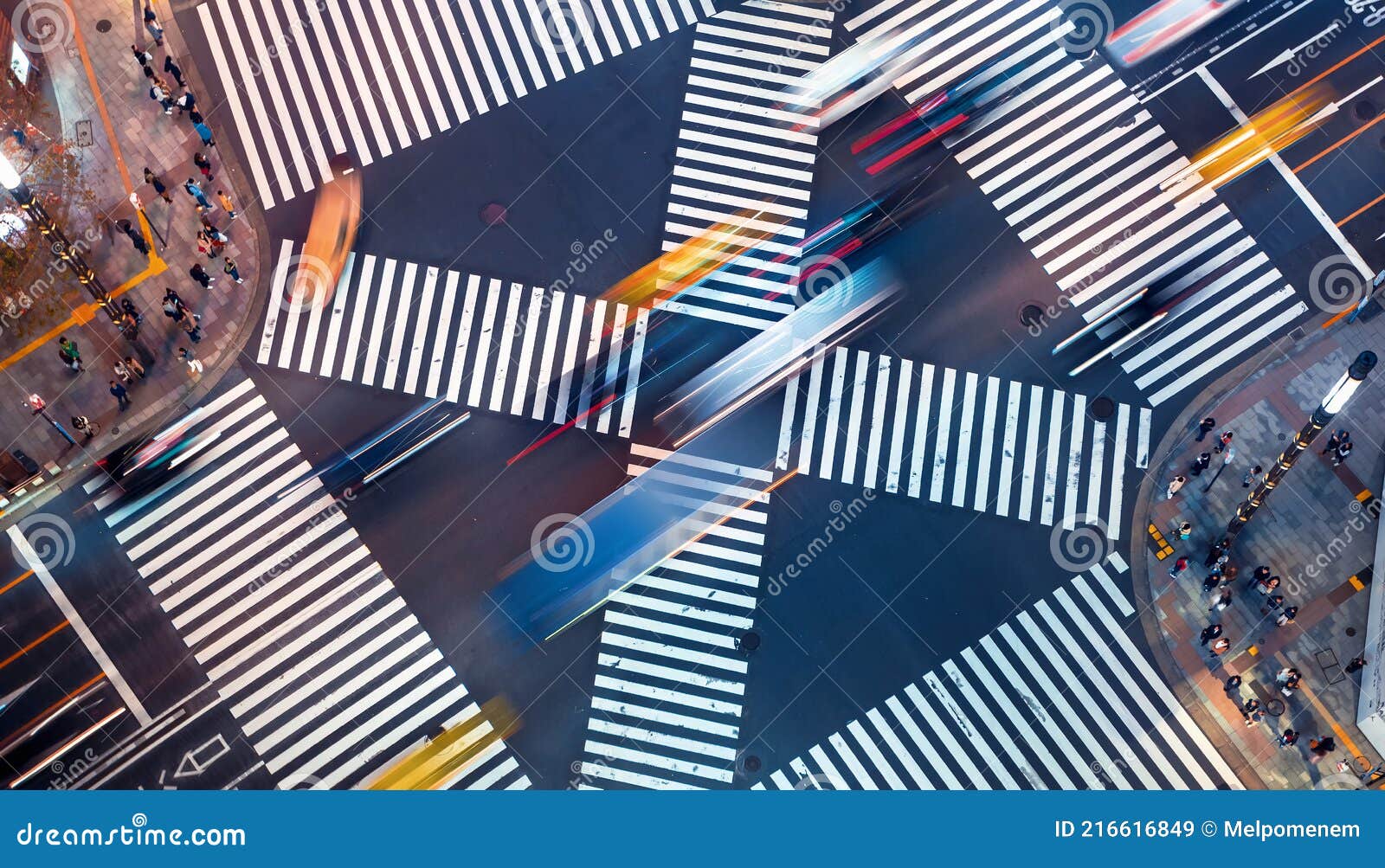 Traffic and People Cross a Busy Intersection in Ginza Stock Image ...