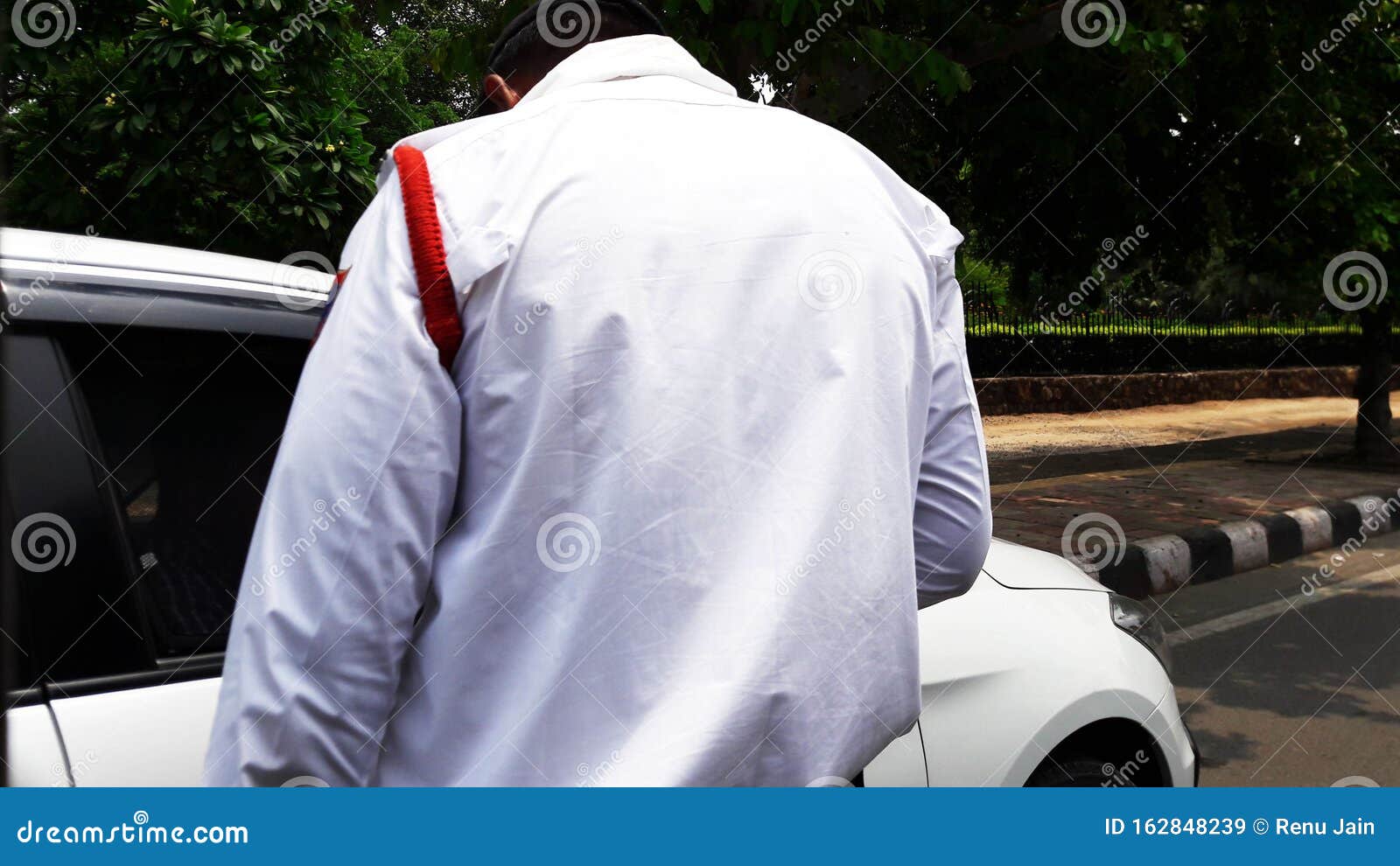 Traffic Police Investigating with Car Driver Stock Image - Image of ...
