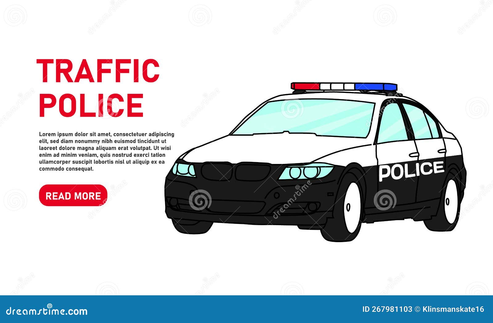 Traffic Police Template Banner Poster Design Stock Vector ...