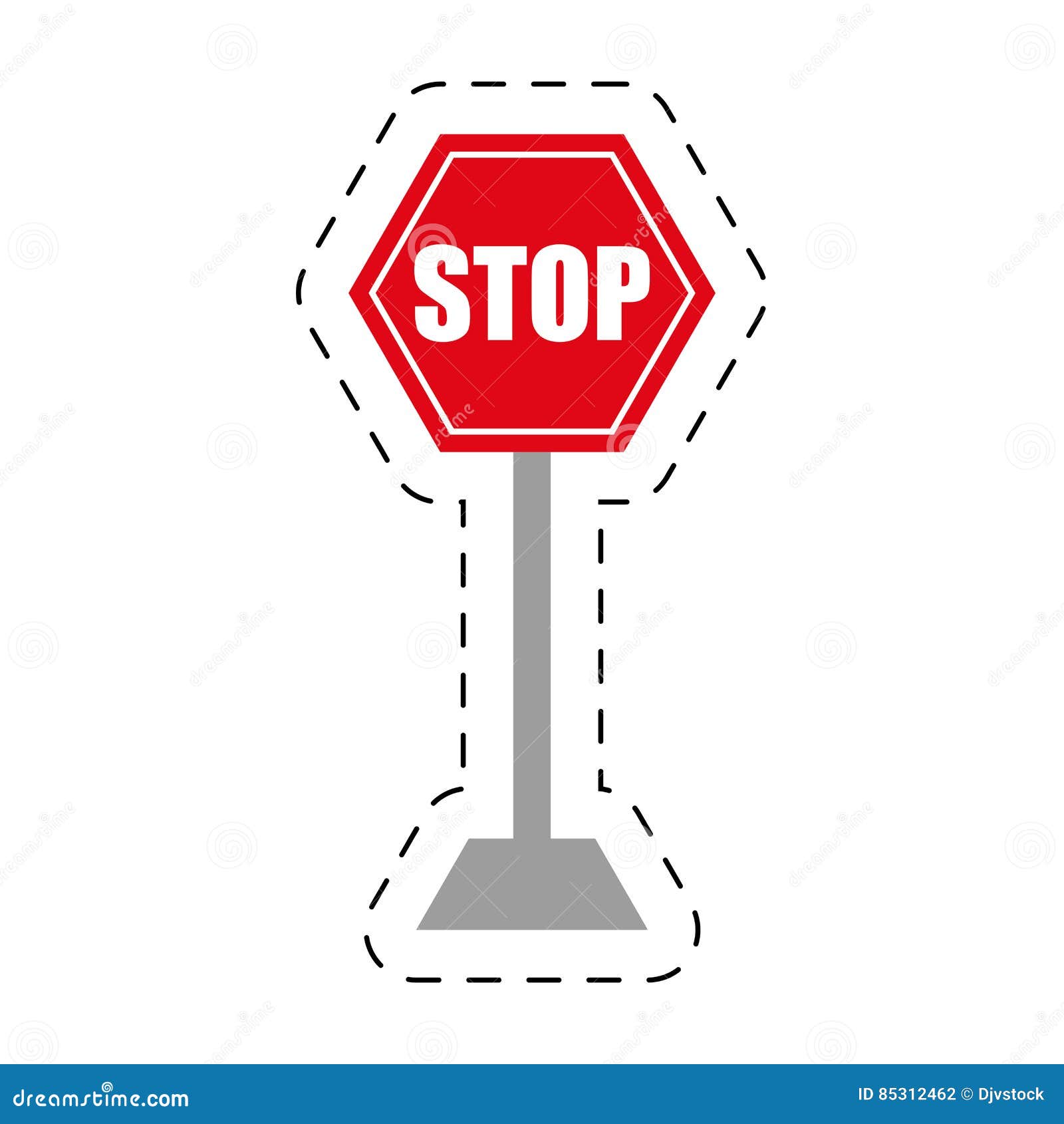 Traffic Prohibited Stop Danger Precaution Stock Illustration ...