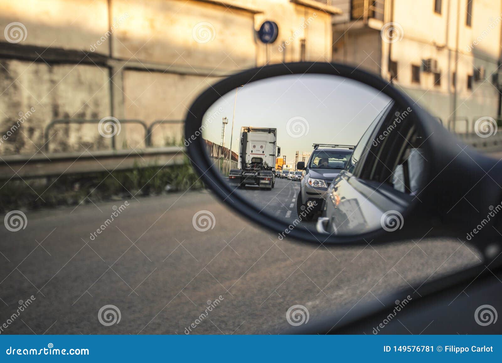 Traffic in the Rear-view Mirror Editorial Photo - Image of outdoor ...