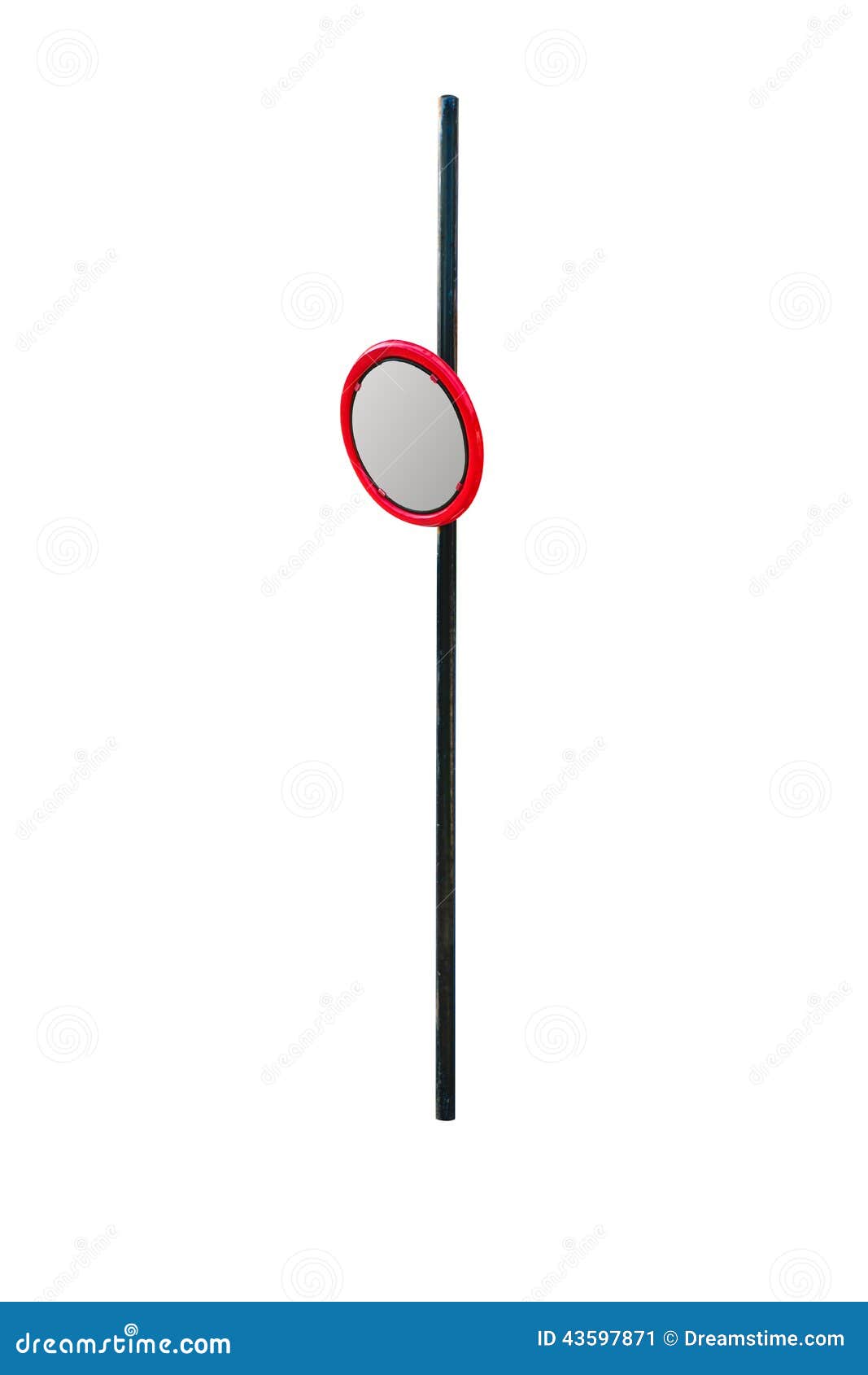 Traffic Reflect Mirror at Corner Stock Image - Image of building ...