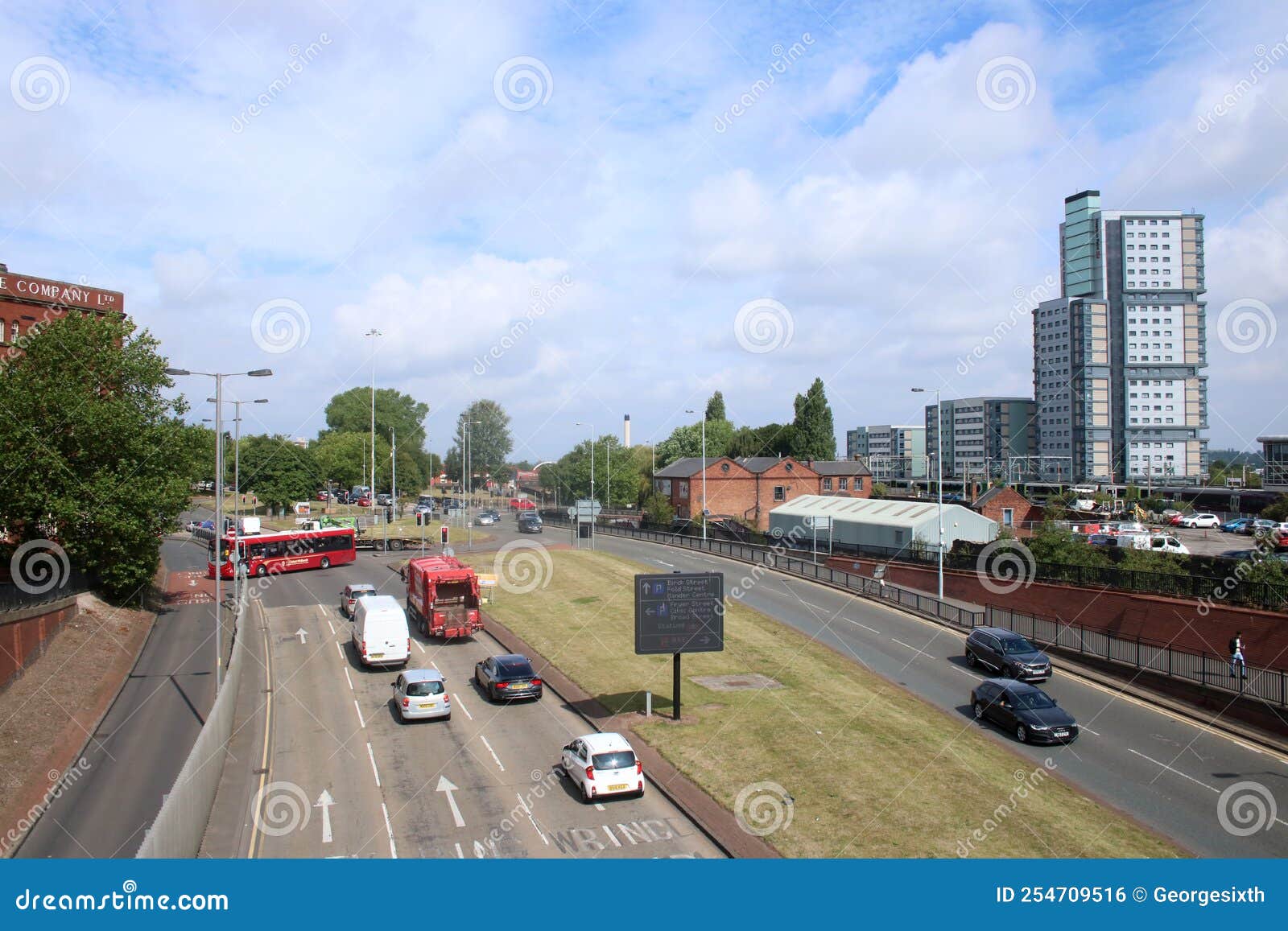 Traffic on Ring Road, Wolverhampton West Midlands Editorial Photo ...