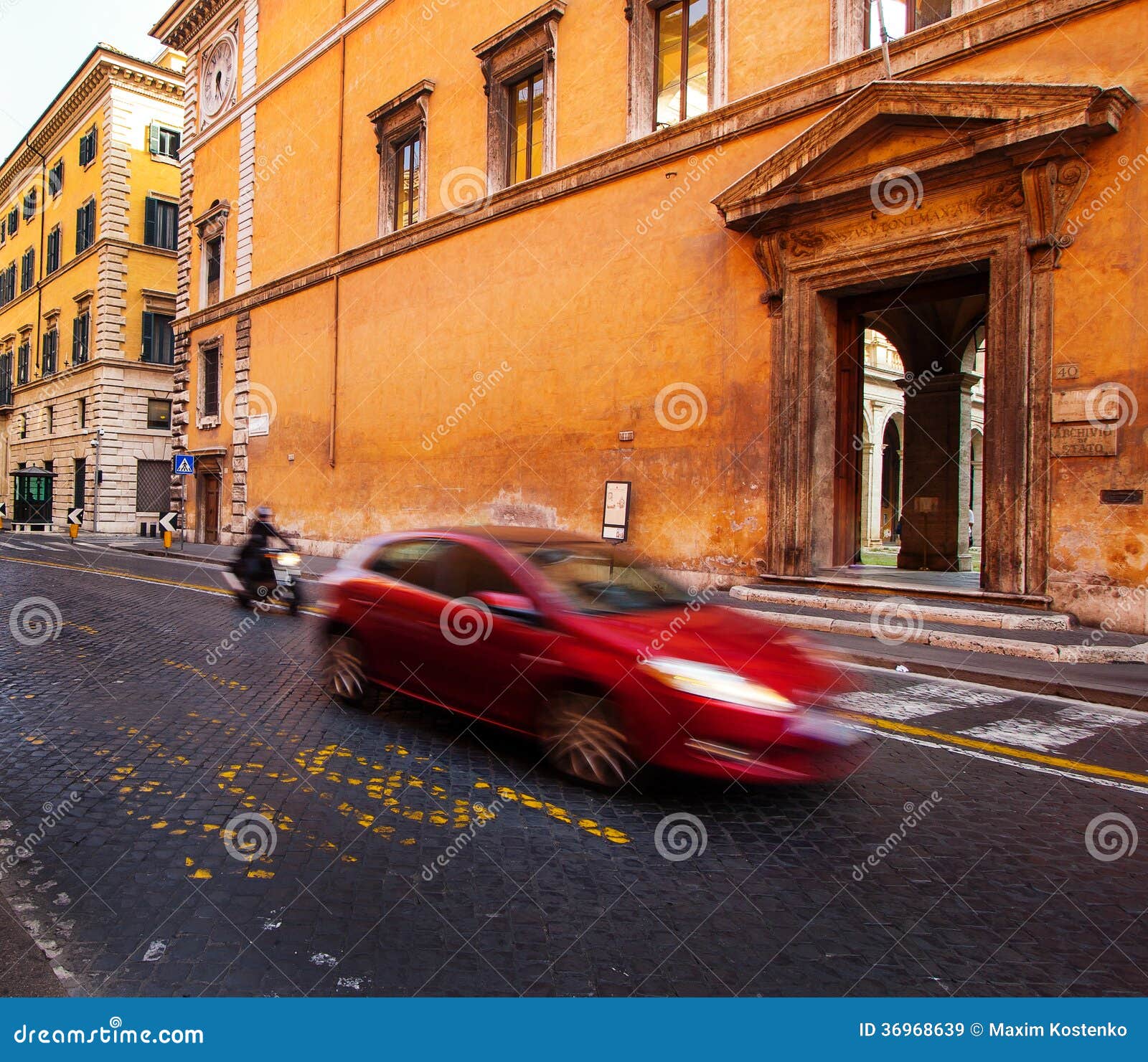 Traffic in Rome stock image. Image of bike, motion, europe - 36968639