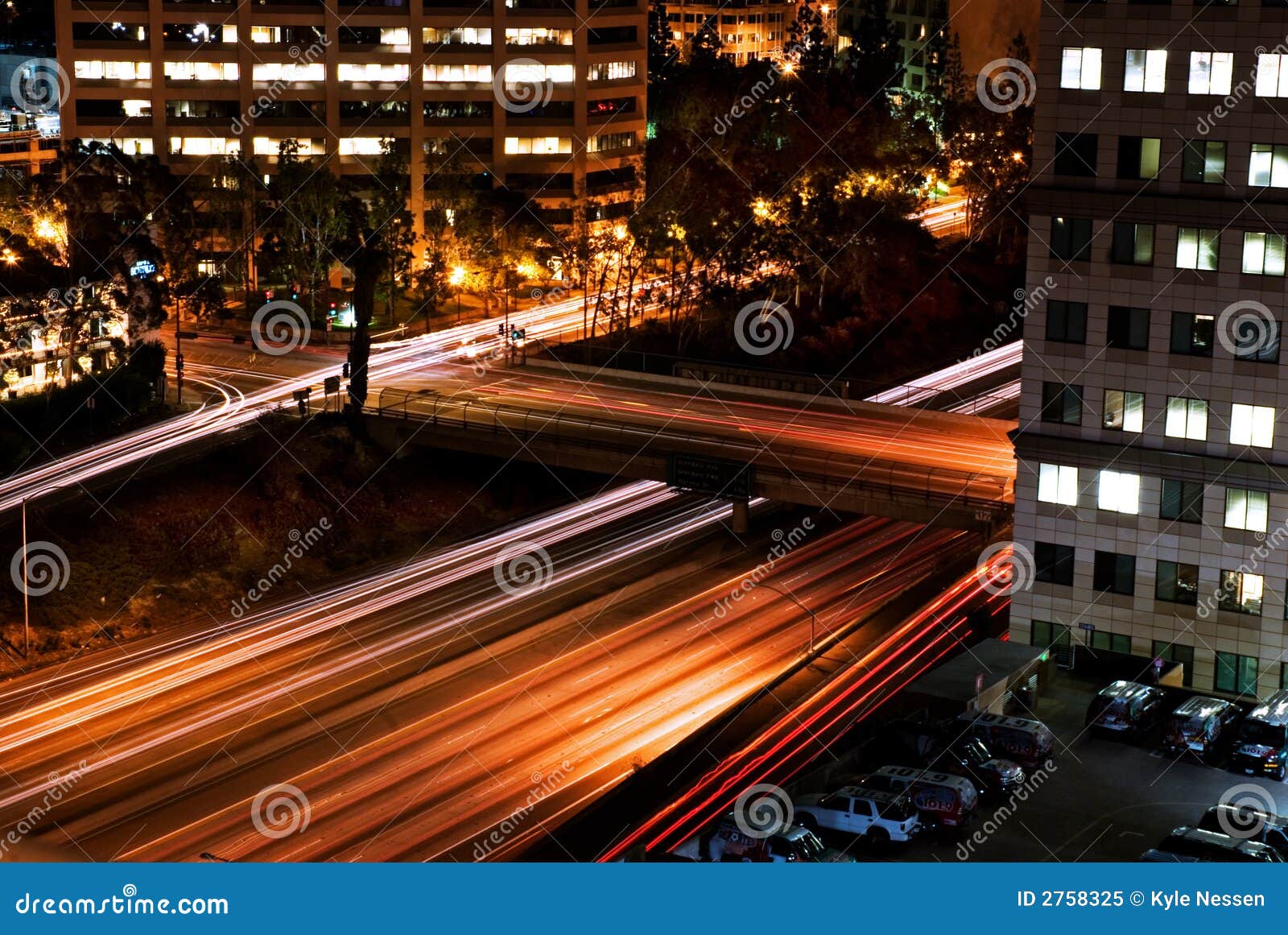 Traffic Rush stock image. Image of fast, freeway, headlights - 2758325