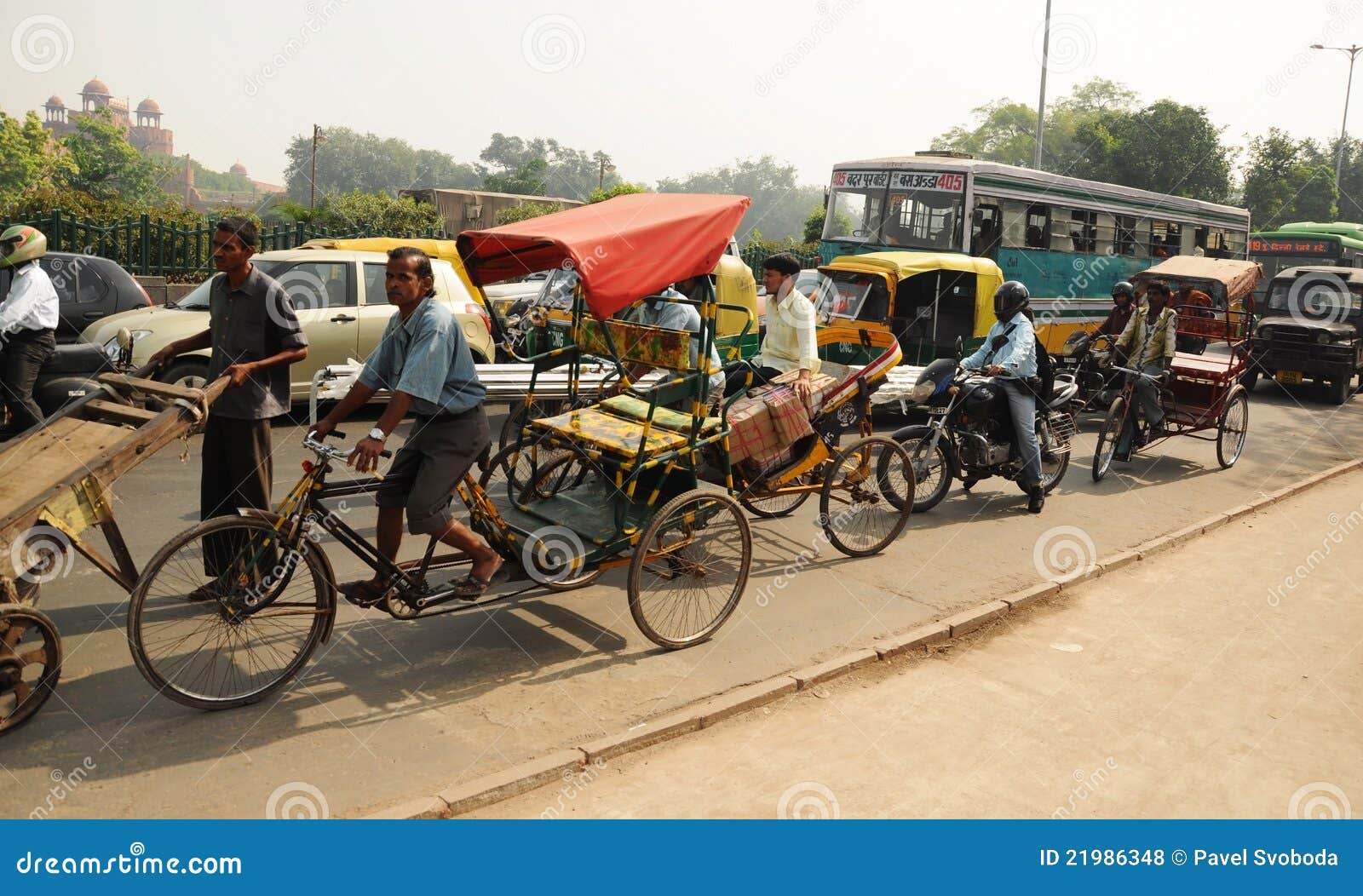 Traffic Scene from Old Delhi, India Editorial Stock Photo - Image of ...