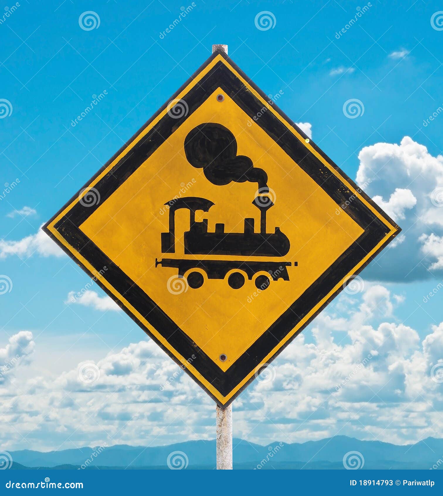 Traffic Sign Beware Train Stock Images - Download 112 Royalty Free Photos